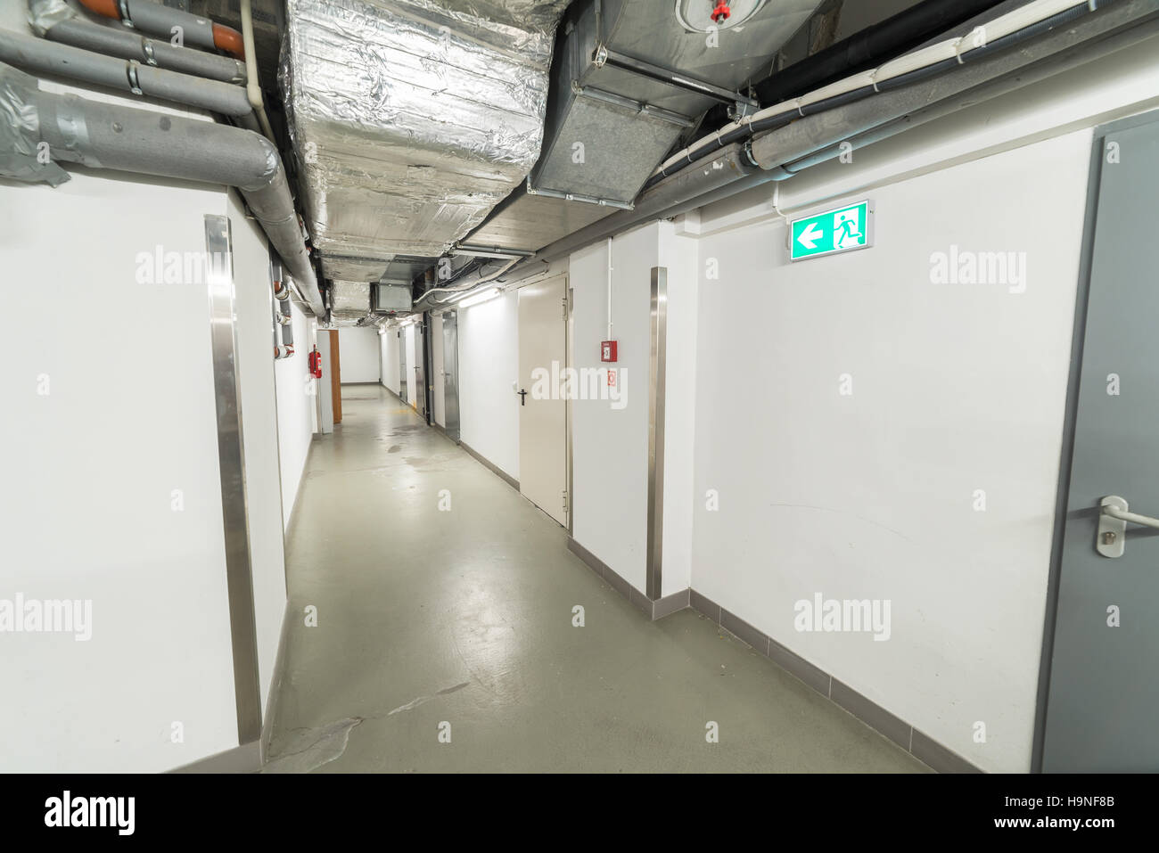 technical corridor in office building Stock Photo - Alamy