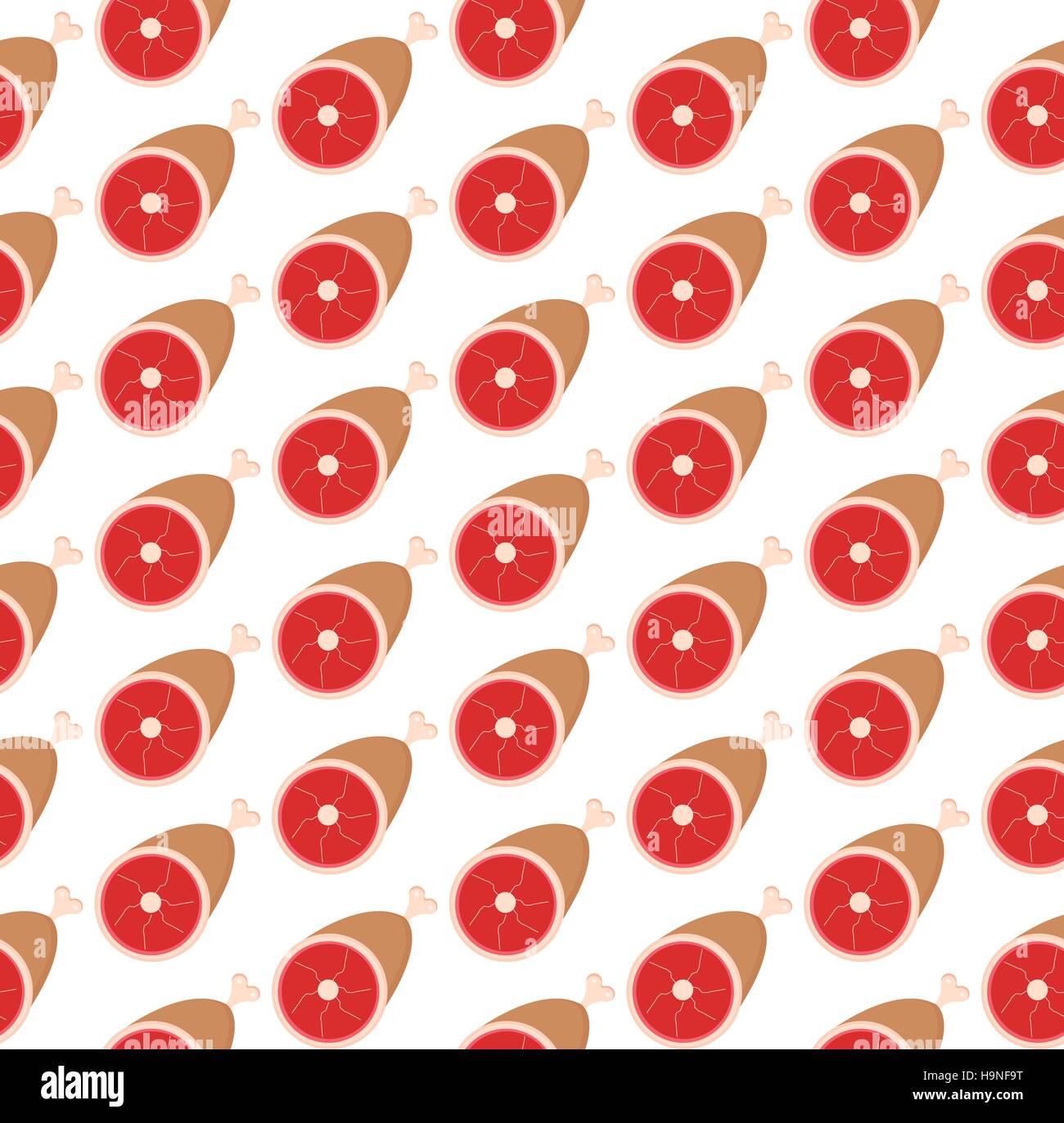 Fresh meat seamless pattern, flat style. Raw meat endless background ...