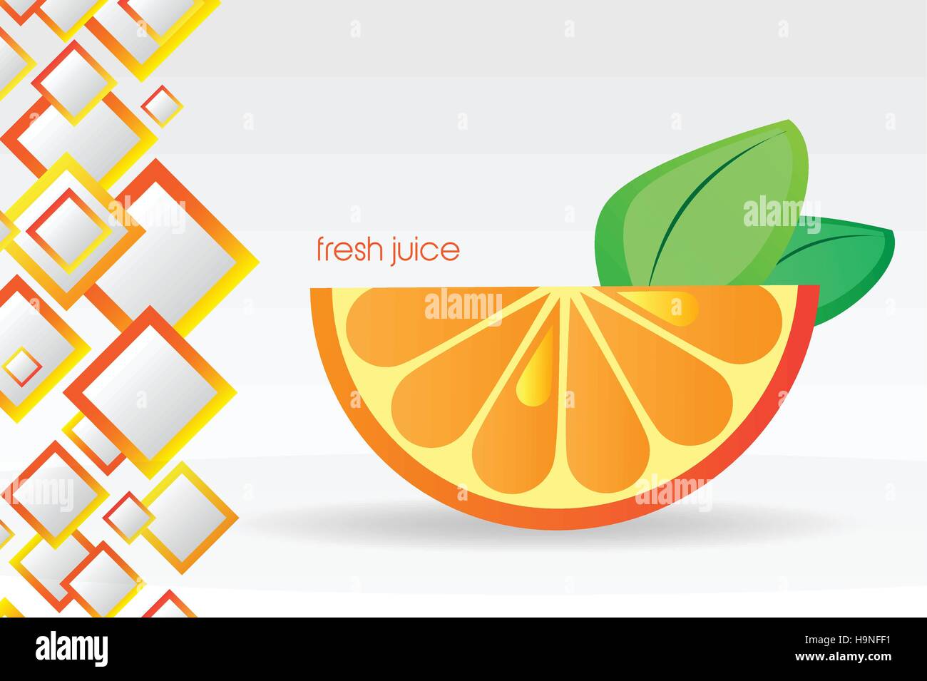 Juicy orange - Abstract background with bright vector design elements ...