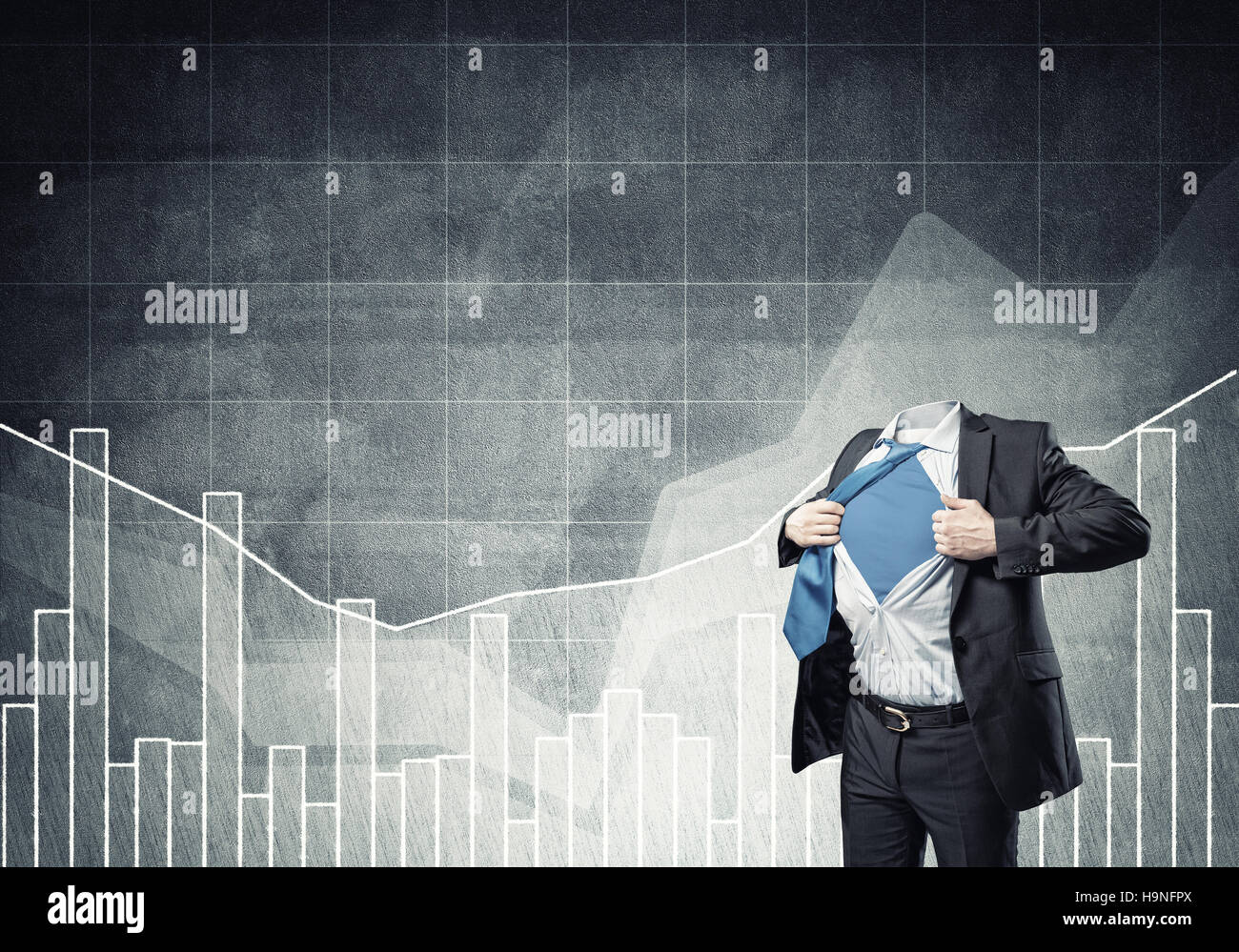 Headless super businessman Stock Photo - Alamy