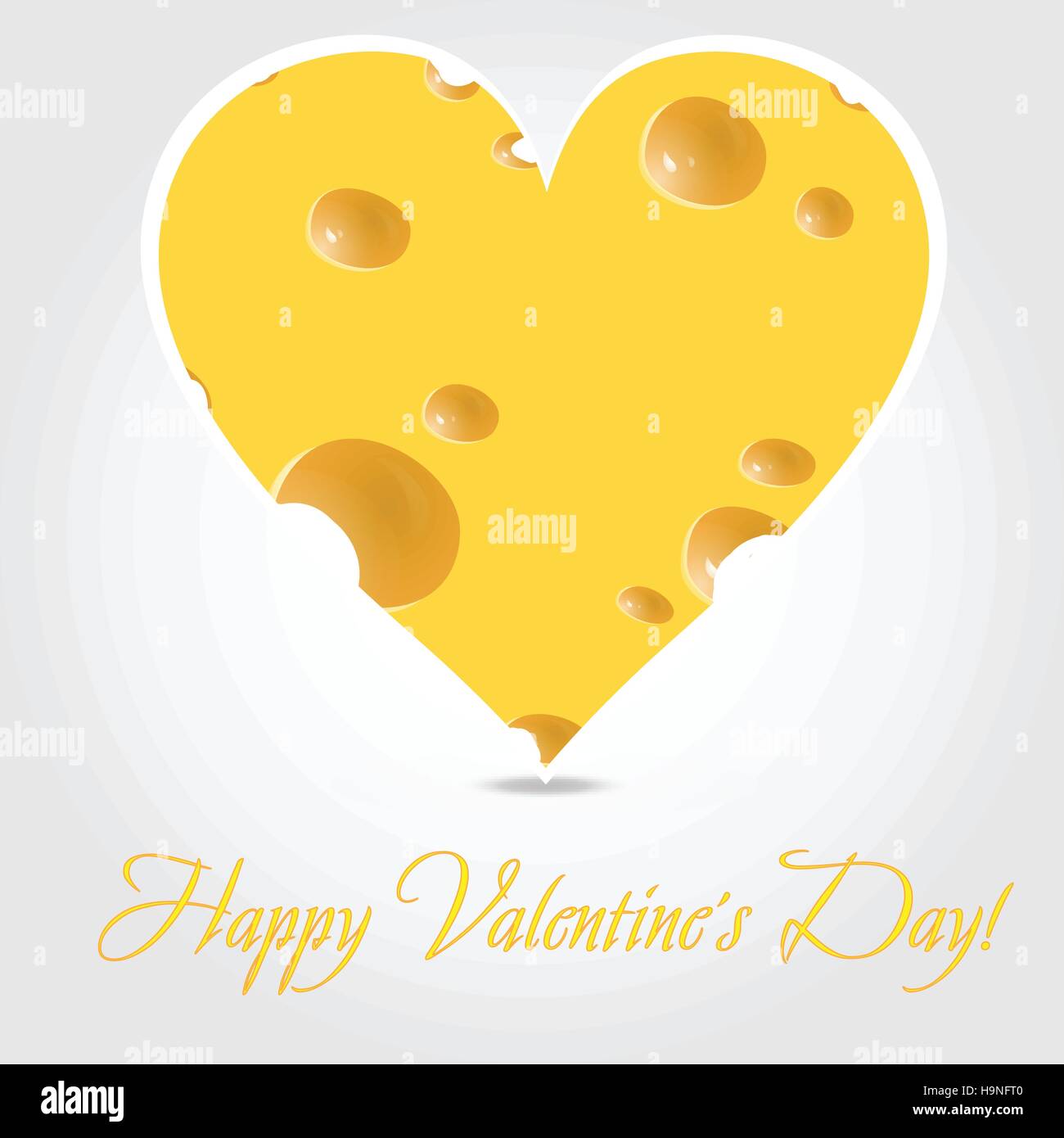 Vector valentines day - cheese illustration on light background Stock ...