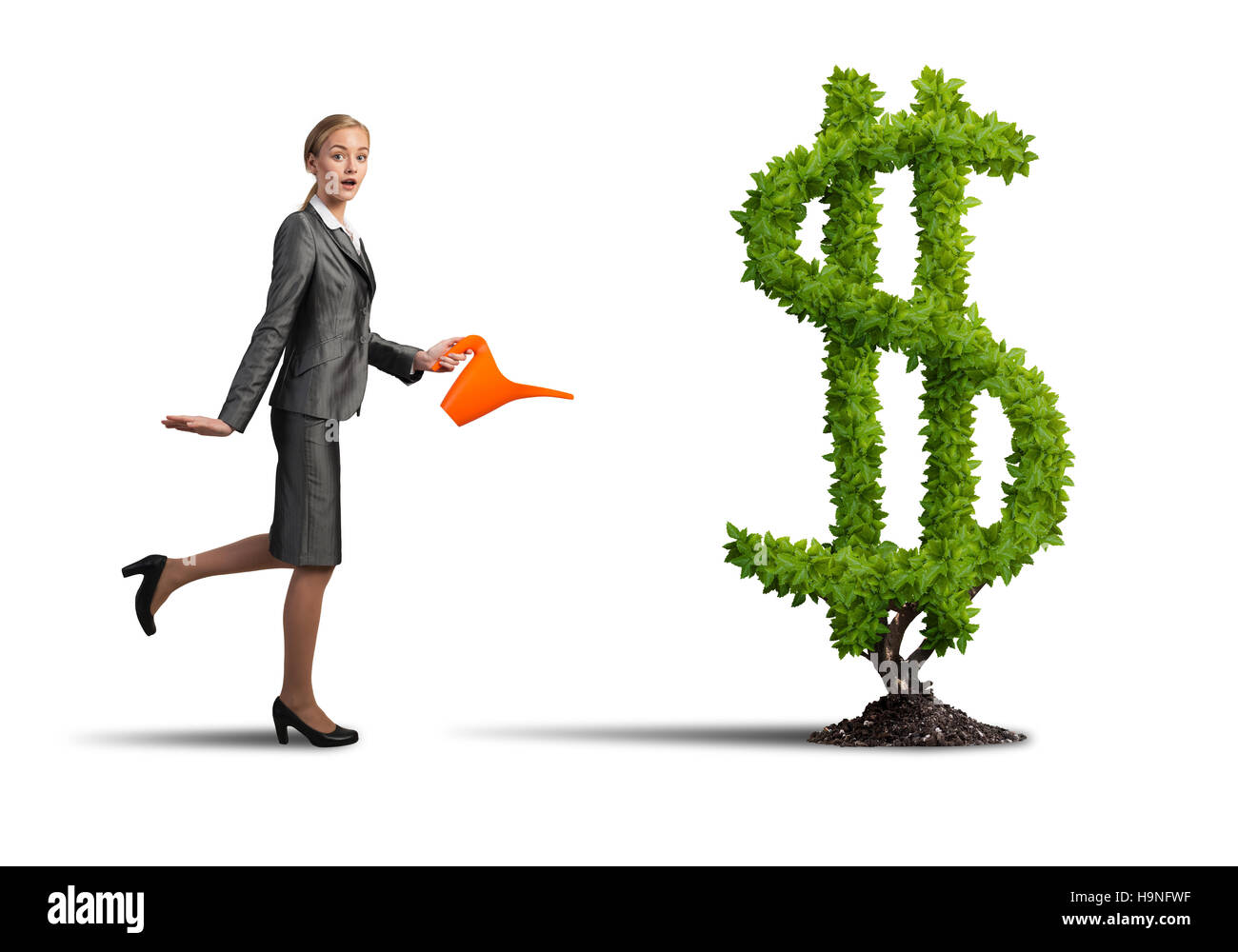 Woman economy money diagram Cut Out Stock Images & Pictures - Alamy