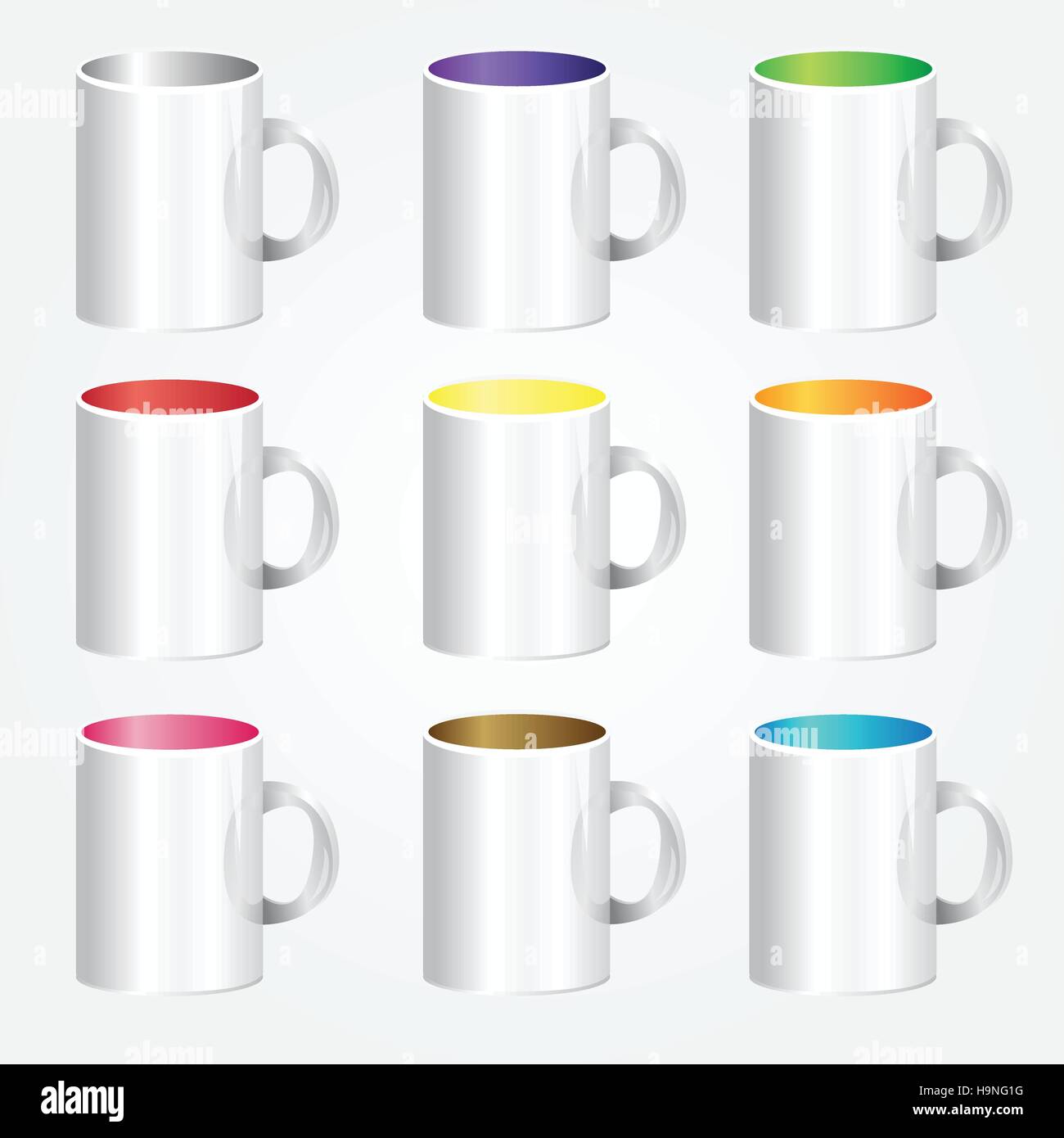 Coffee cups colorful background Stock Vector Images - Alamy