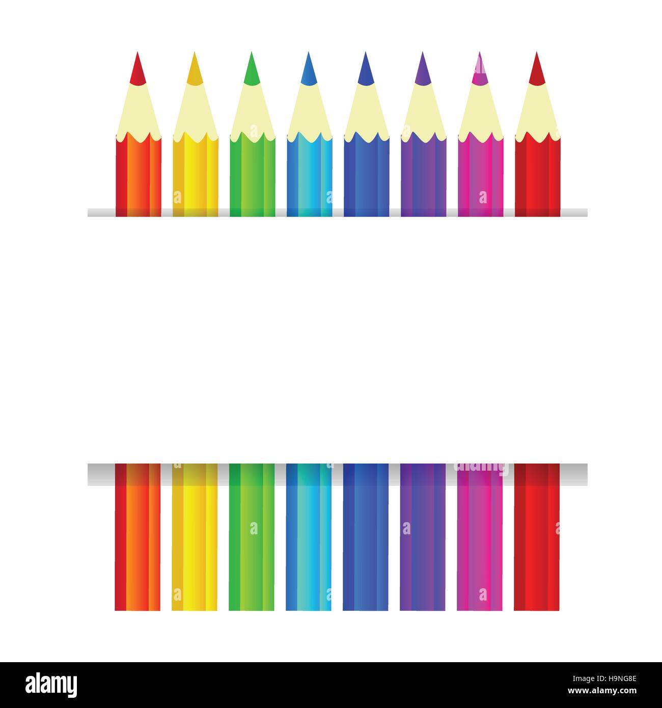 Colorful pencils vector background with banner for text Stock Vector ...