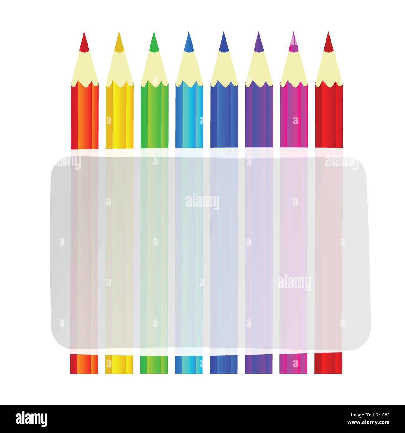 Colorful pencils vector background with banner for text Stock Vector ...