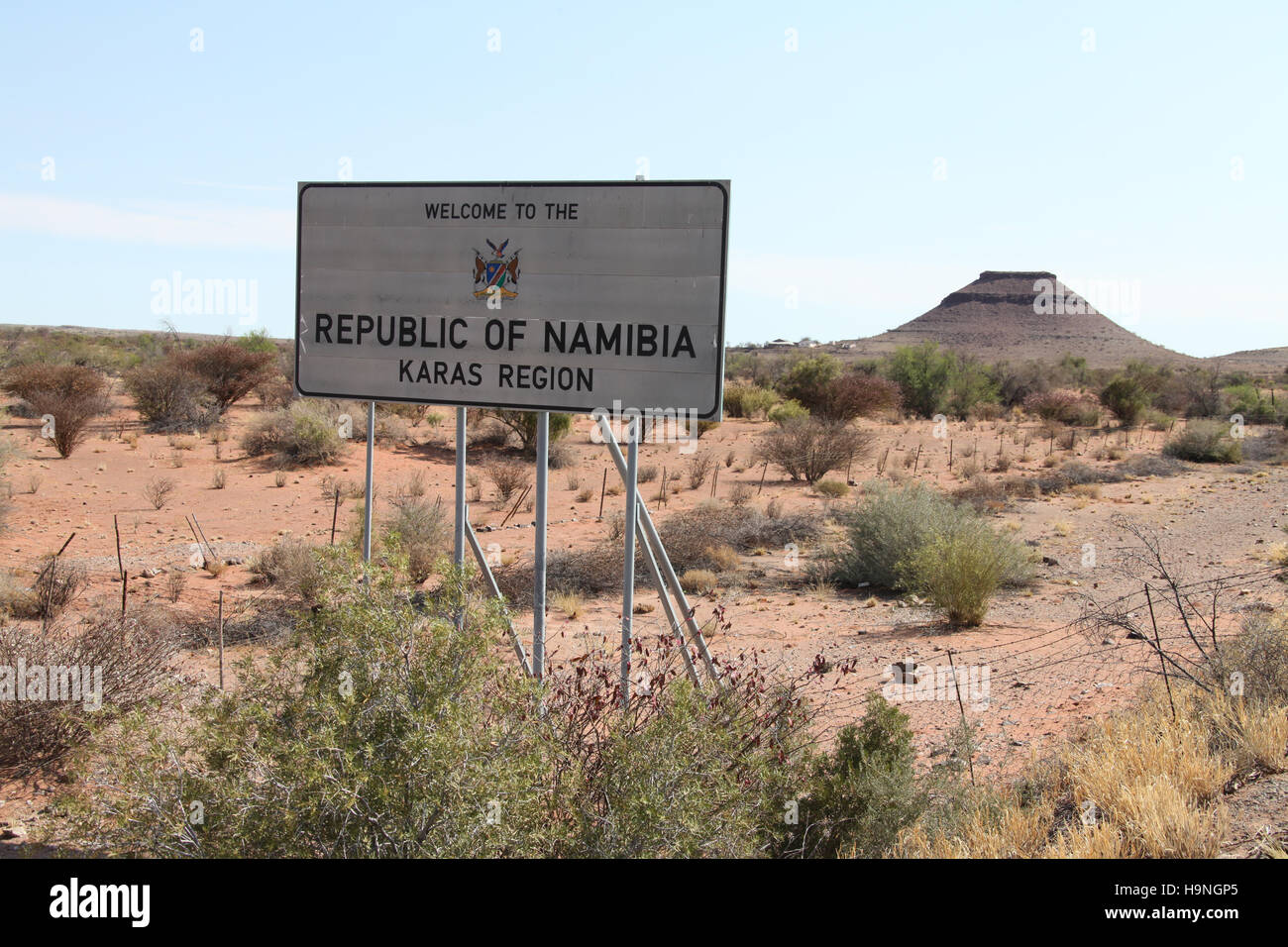 Welcome to Namibia Sign Stock Photo - Alamy