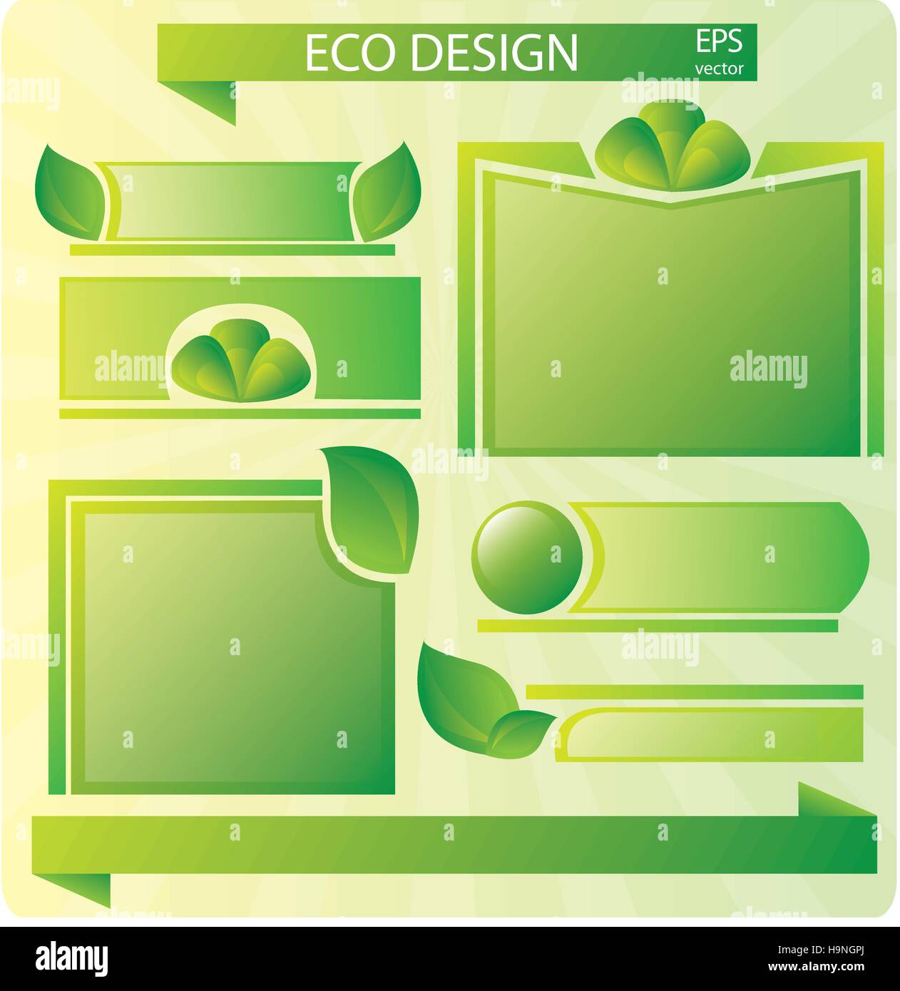 Collection of ecology signs - set for design Stock Vector Image & Art ...
