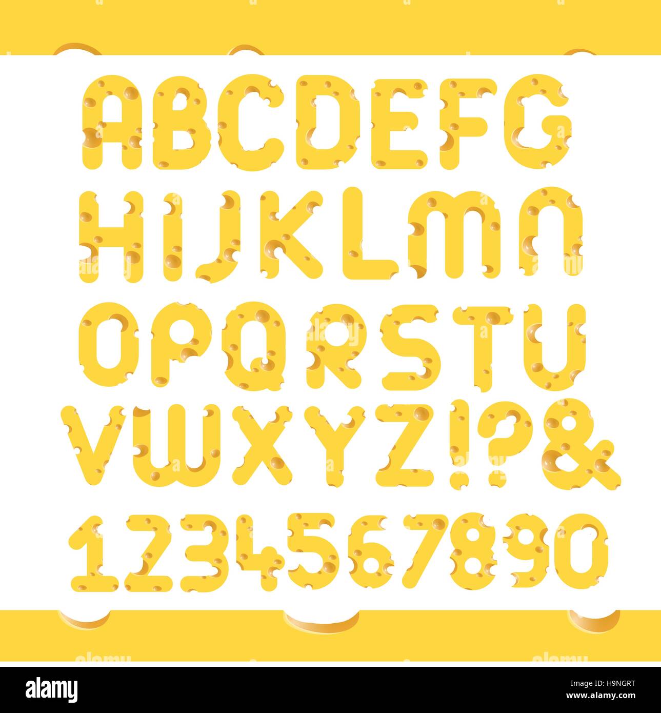 Set of cheese letters. Vector set for design Stock Vector Image & Art ...