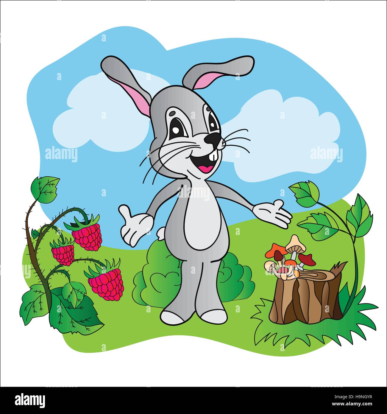 Cartoon cute hare - vector for the design Stock Vector Image & Art - Alamy