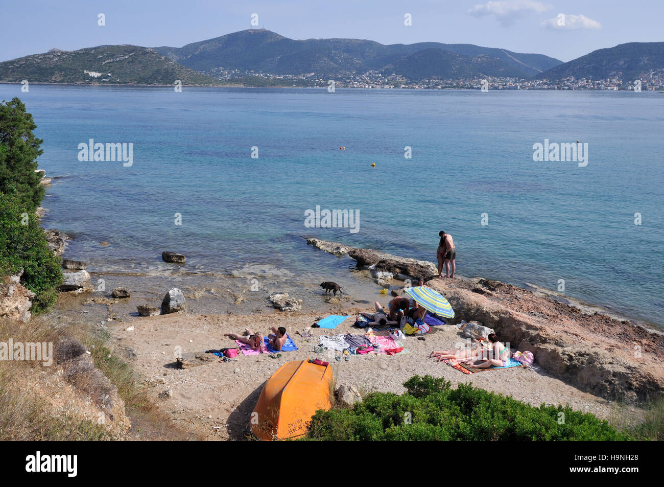 Beach in Porto Rafti in Attica, Greece Stock Photo - Alamy