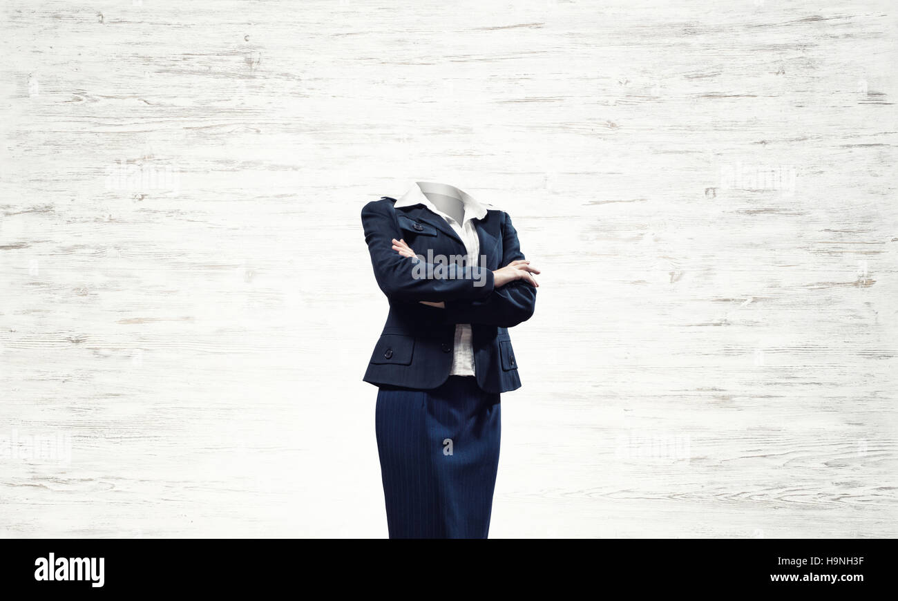 Businesswoman without head Stock Photo - Alamy