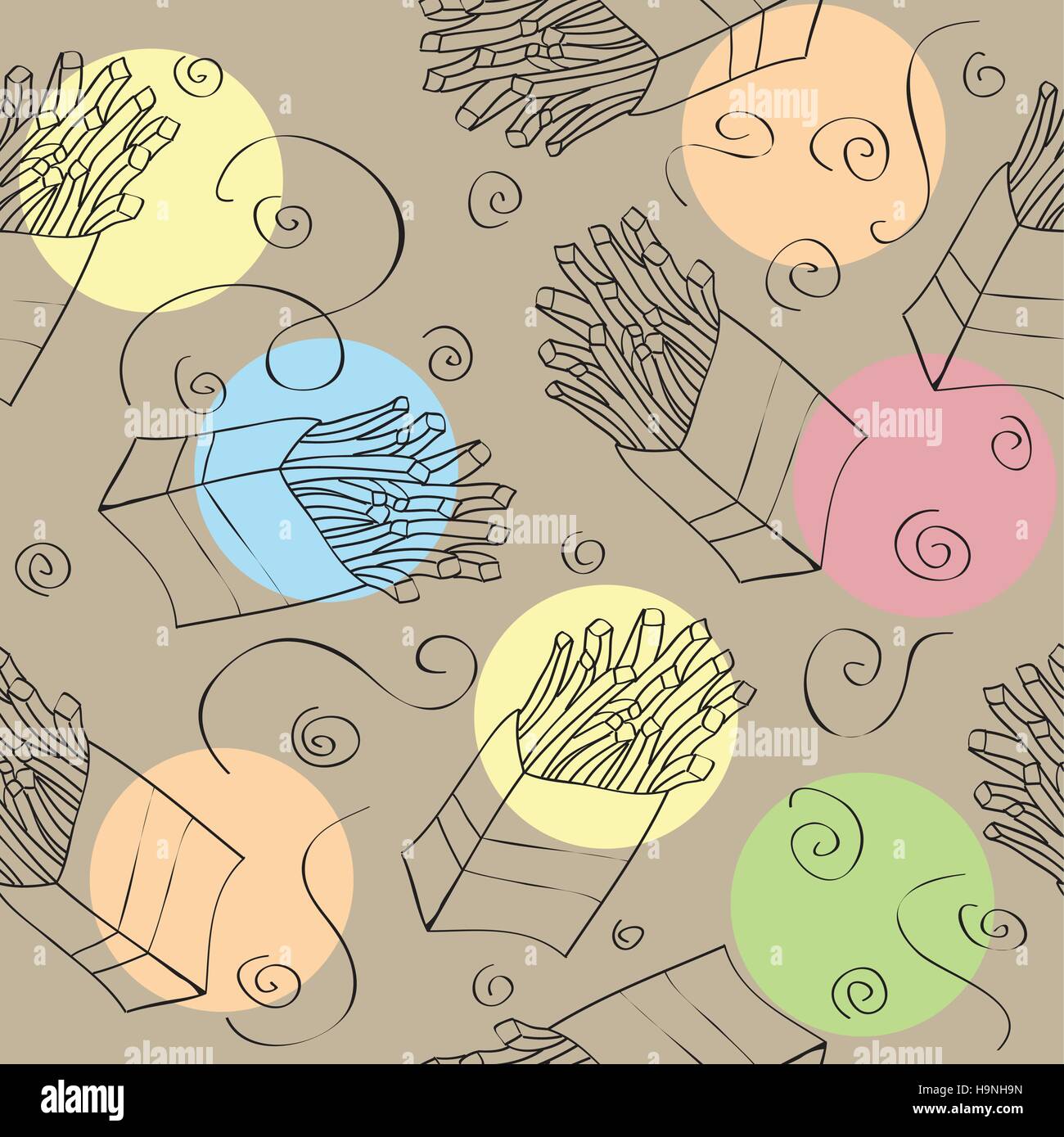 Fast food seamless pattern background - vector illustration Stock Vector Image & Art - Alamy