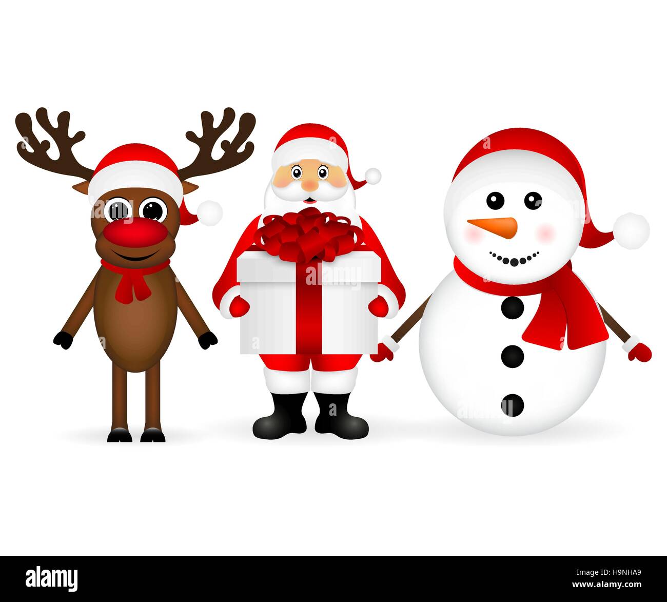 Snowman reindeer cartoon Stock Vector Images - Alamy