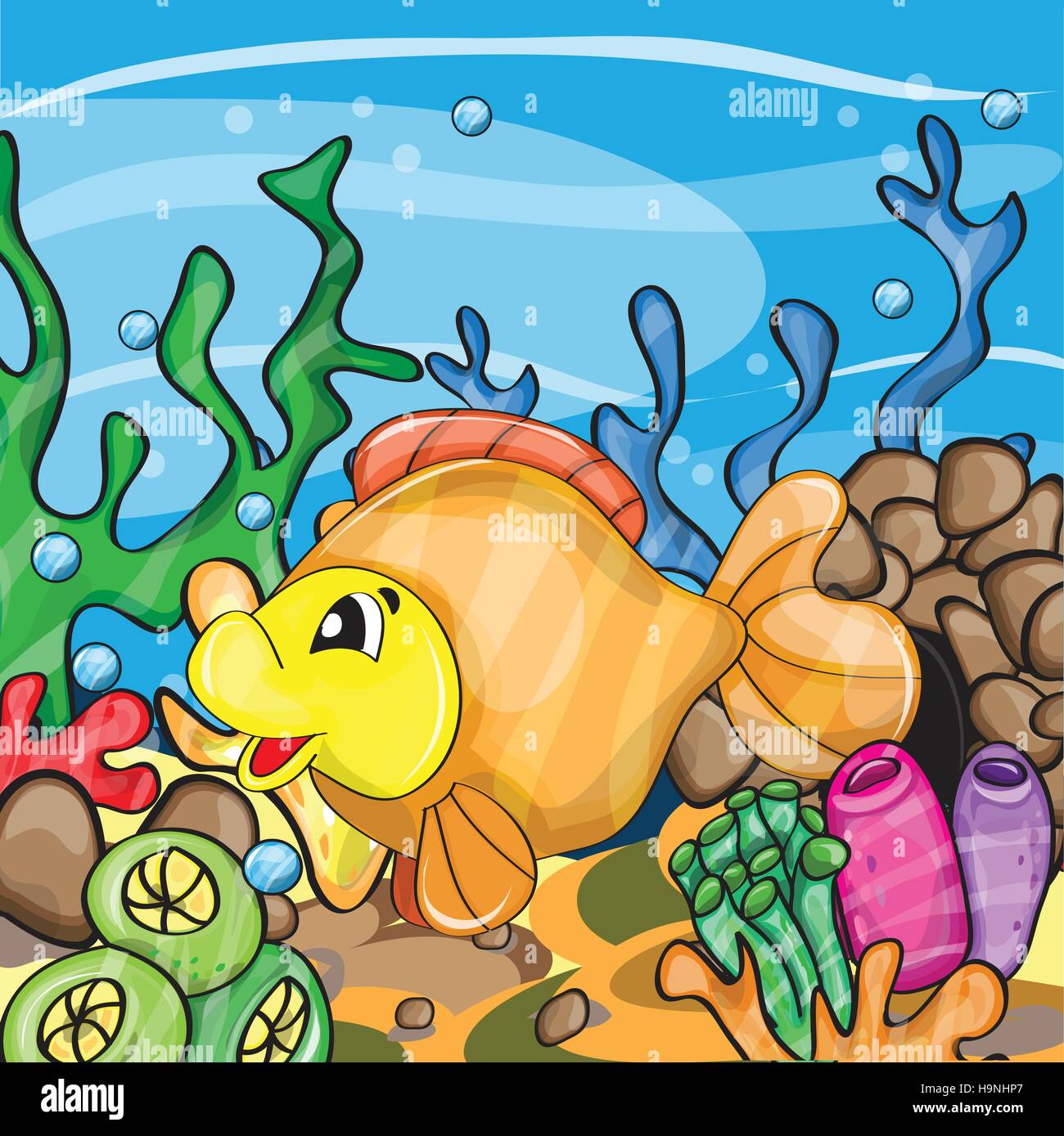 Goldfish Cartoon High Resolution Stock Photography and Images - Alamy