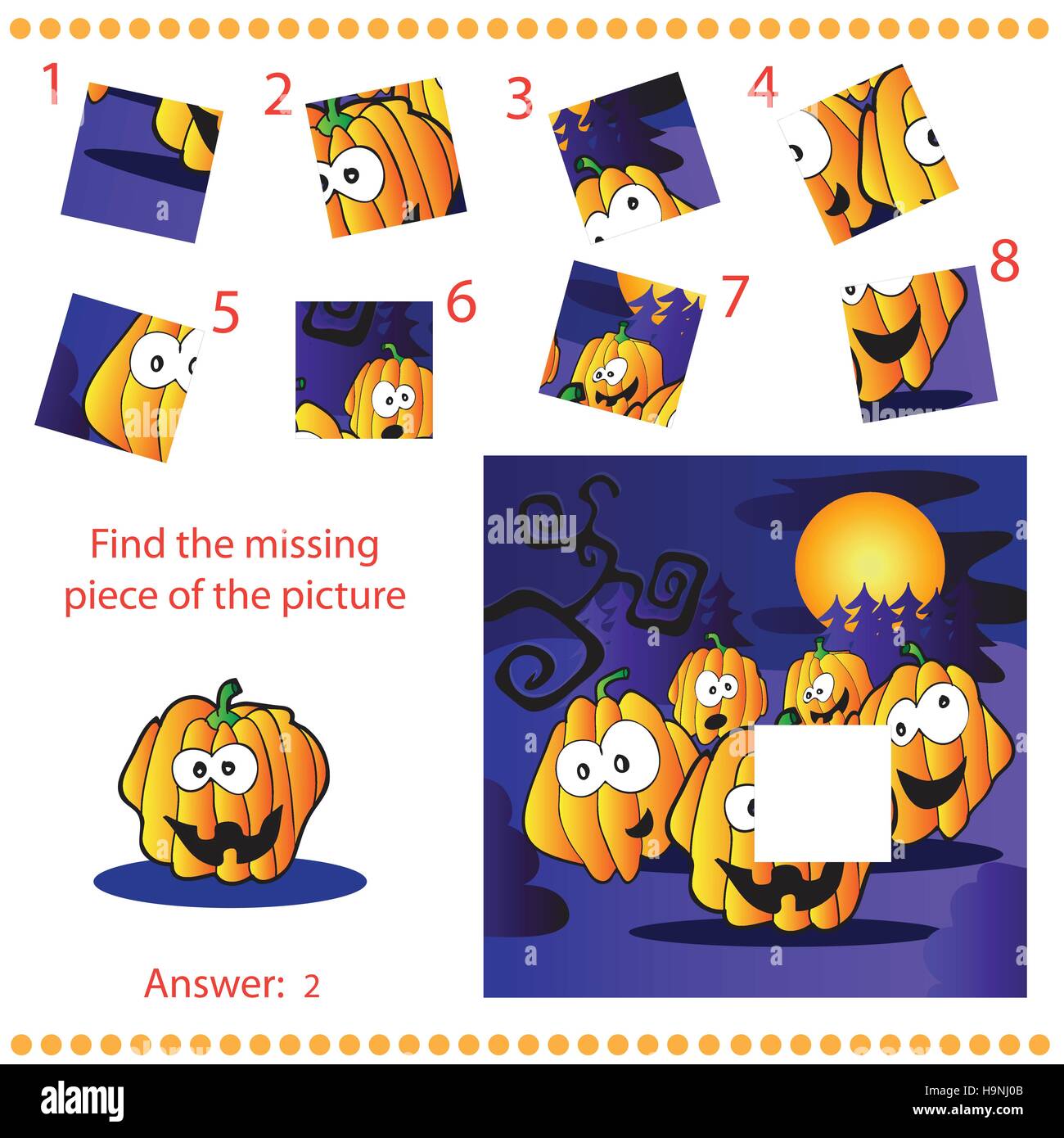 Pieces of the pumpkins Stock Vector Images - Alamy