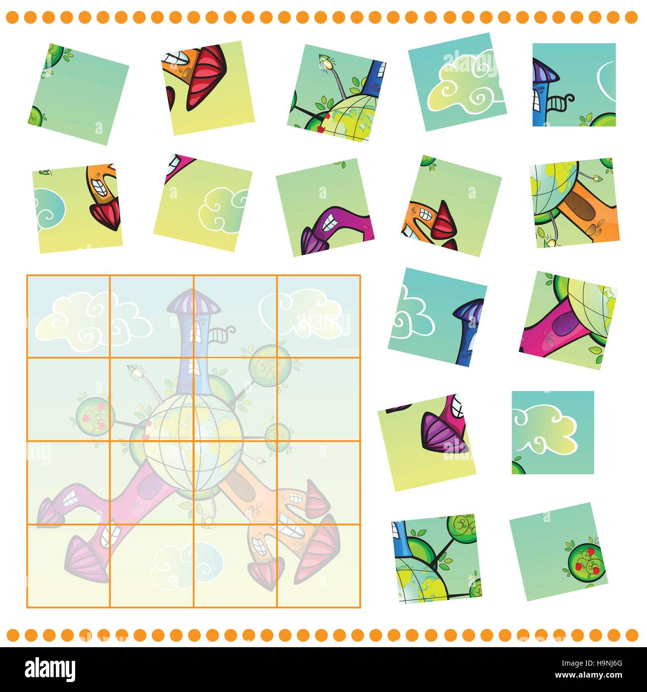 Jigsaw puzzle world map Stock Vector Images - Alamy