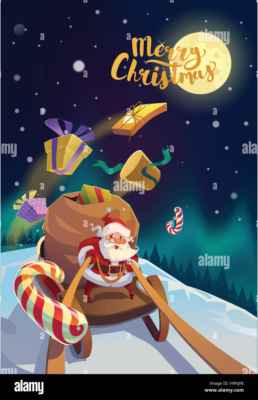 Father christmas illustration Stock Vector Images - Alamy