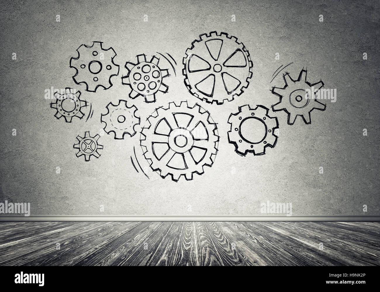 Gear mechanism as teamwork concept Stock Photo - Alamy