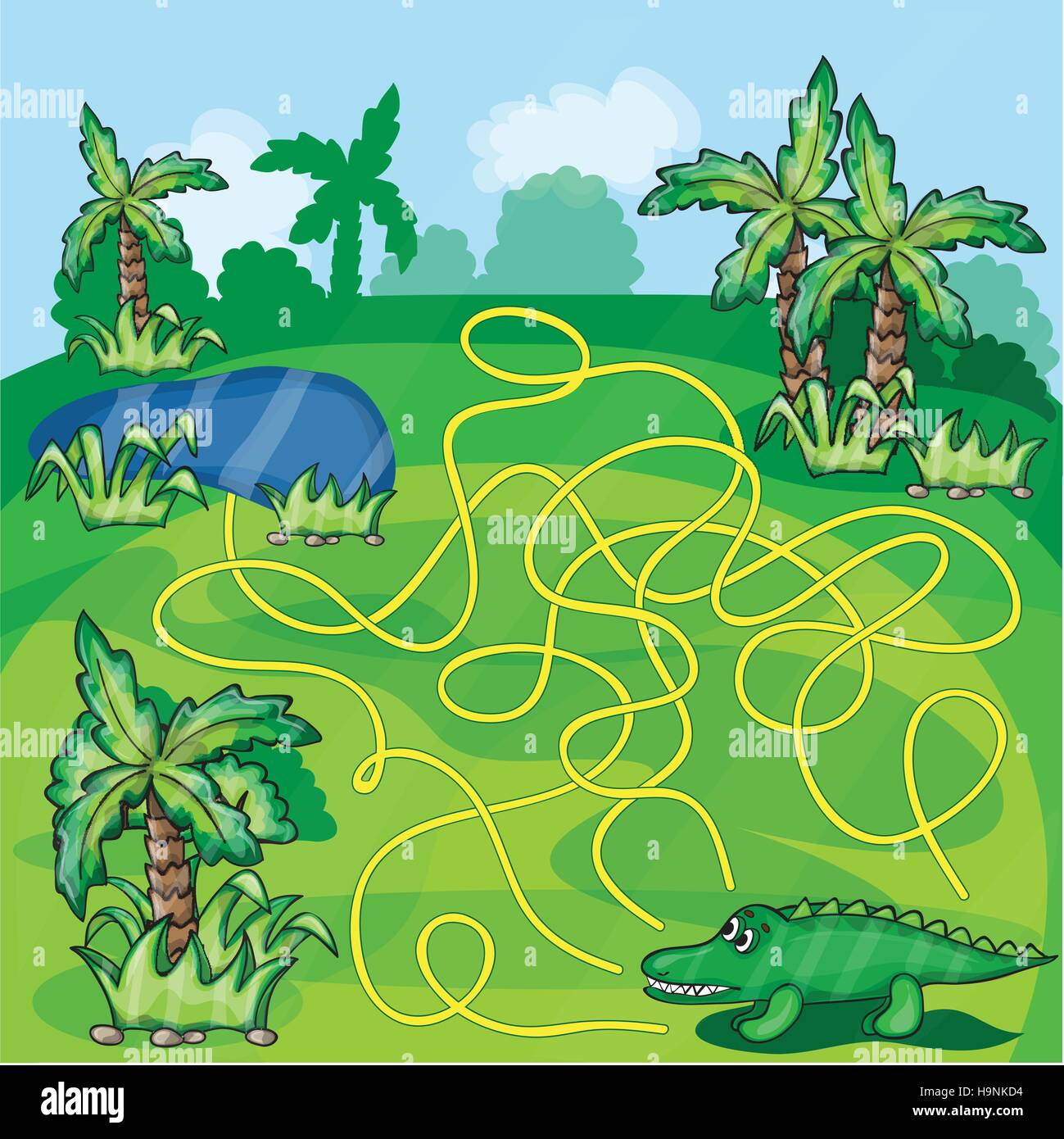 Alligator game Stock Vector Images - Alamy