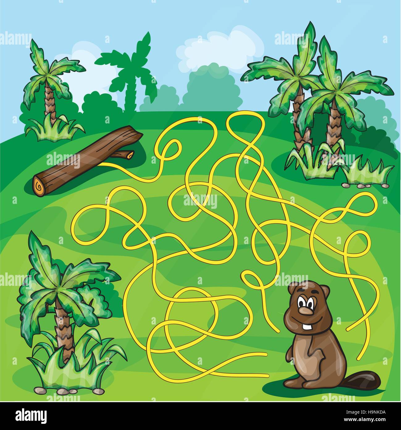Garden seek find game Stock Vector Images - Alamy