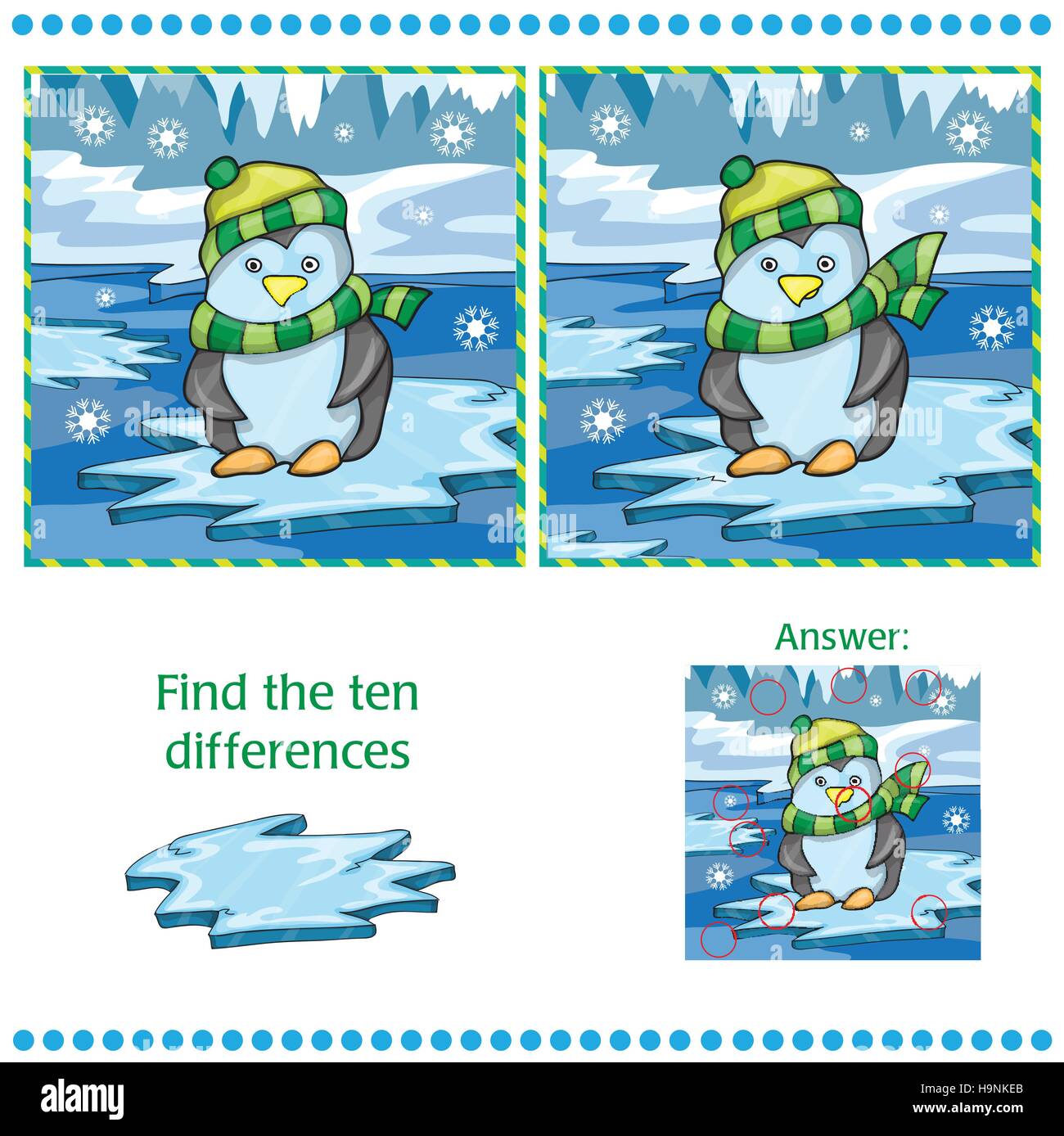 Game template spot difference illustration hi-res stock photography and ...