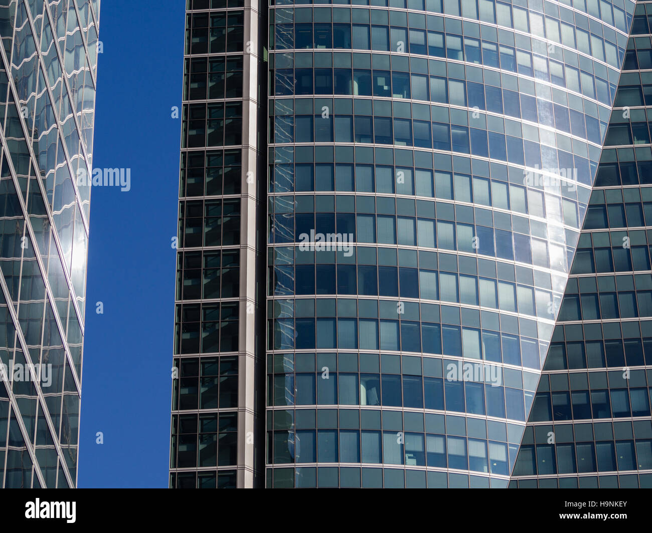 Blue and separation of glass buildings Heaven Stock Photo - Alamy