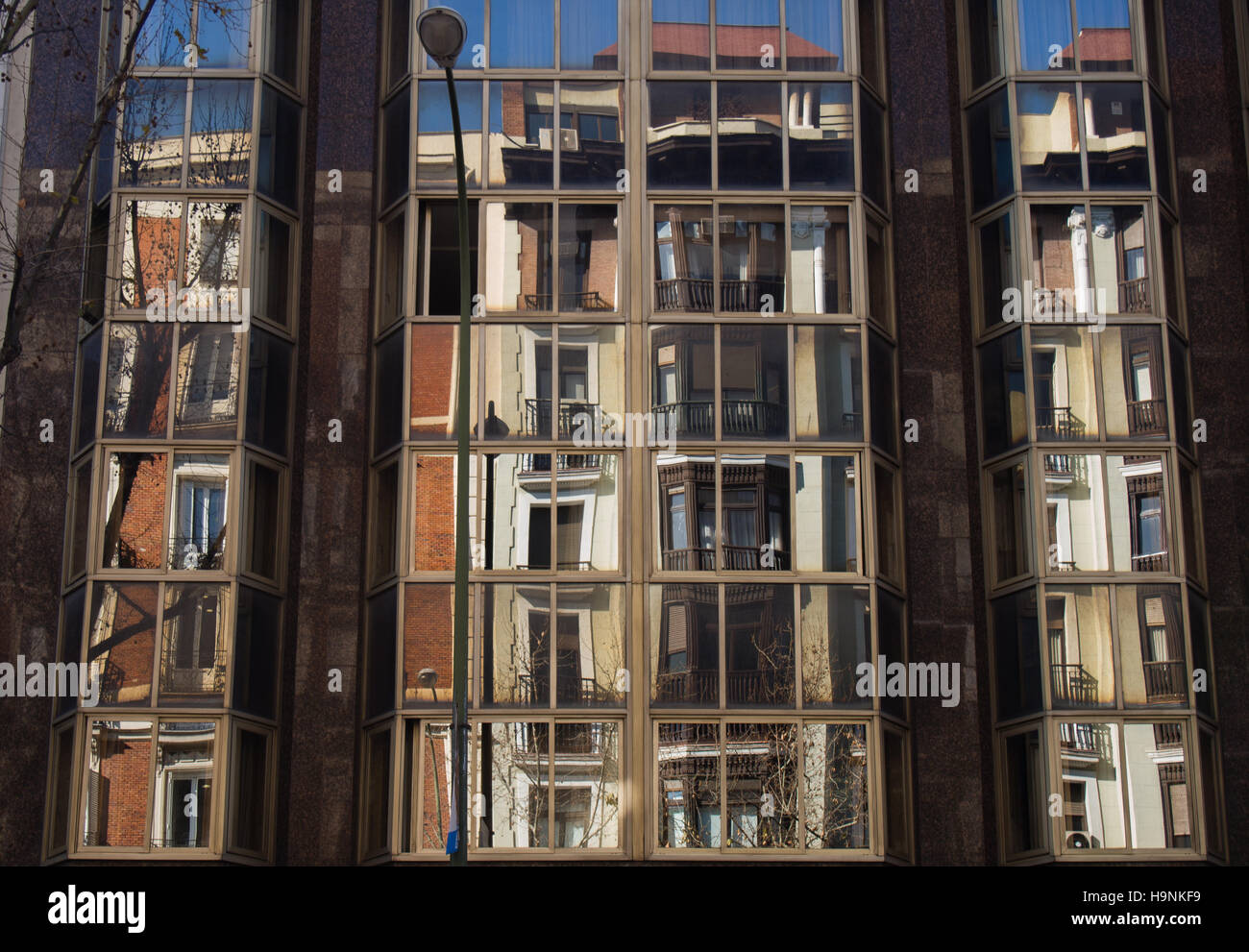 Reflections crystals classical building modern building Stock Photo - Alamy