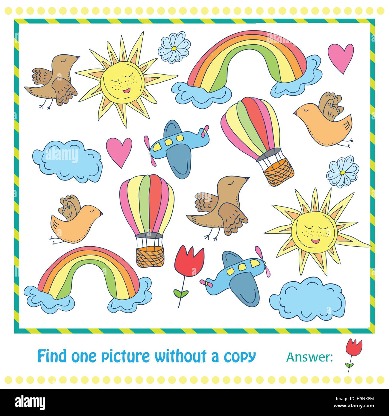 Vector Illustration - Educational Game for Children - find picture ...