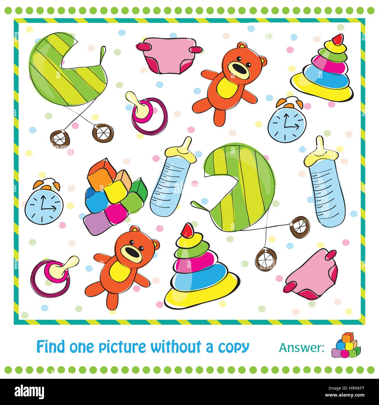 Vector Illustration - Educational Game for Children - find picture ...