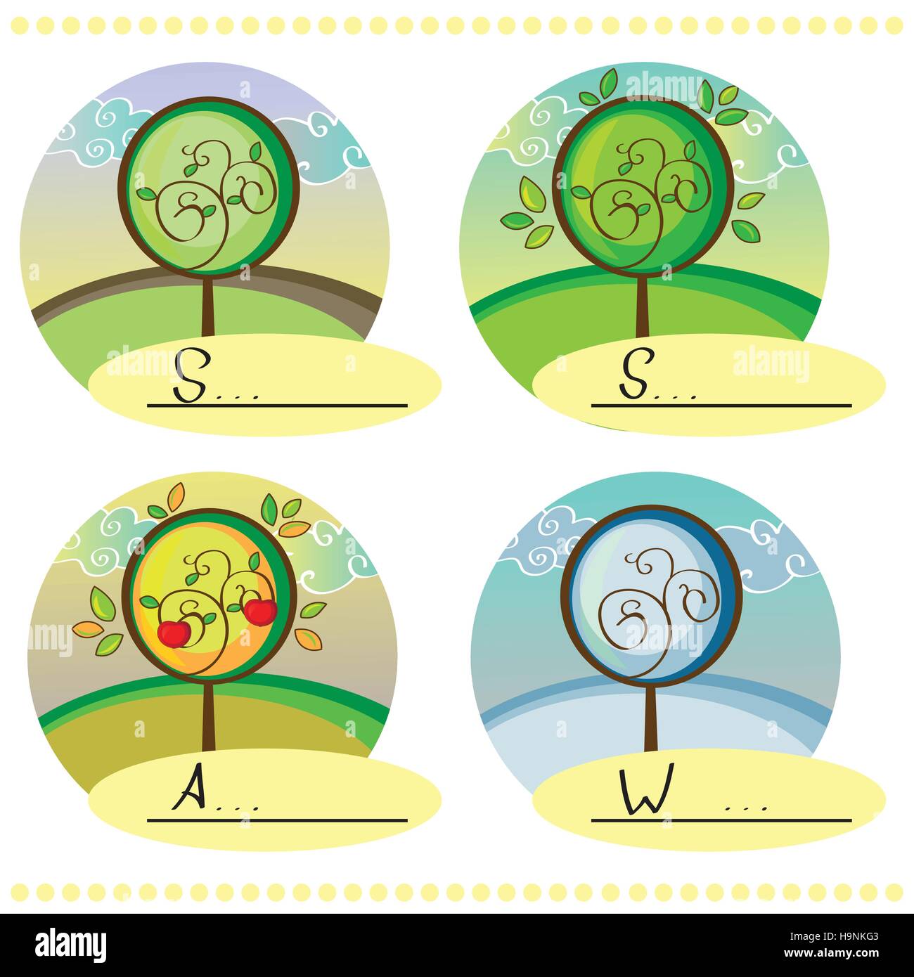 Word game for kids - What is drawn on the picture Stock Vector Image ...