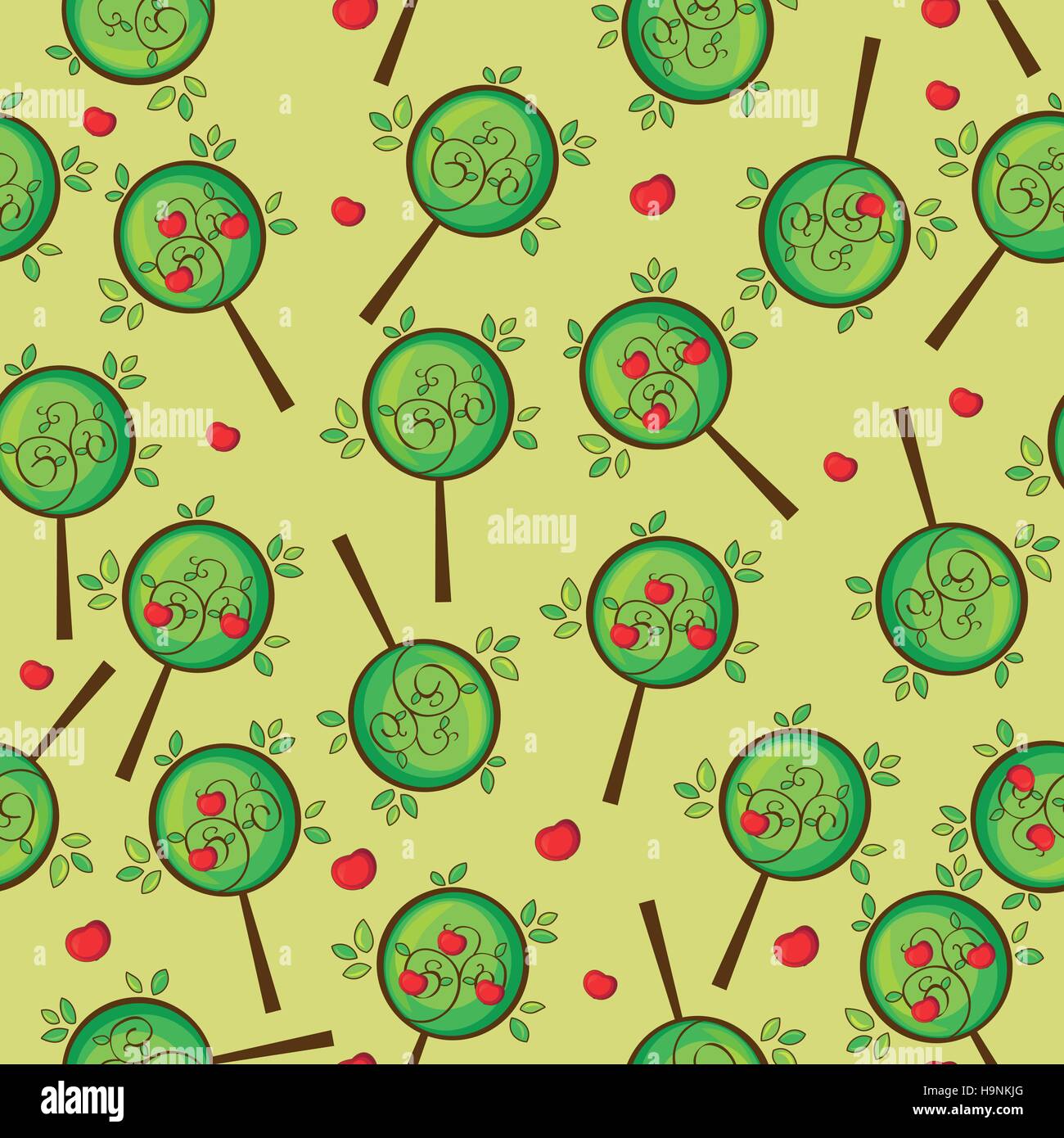 Apple trees in blossom Stock Vector Images - Alamy