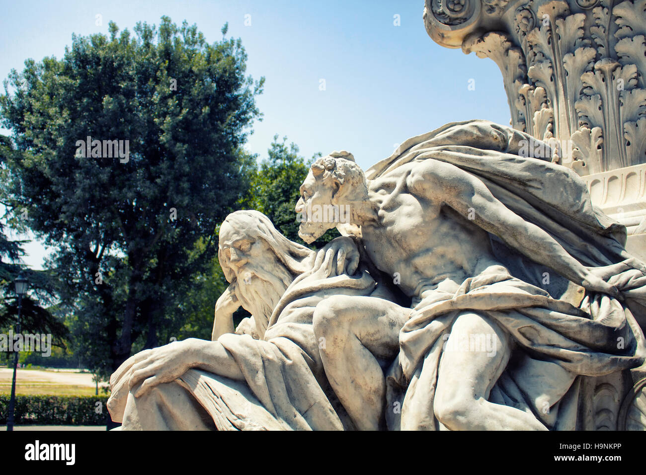 Close up view of Johann Wolfgang Von Goethe statue at entrance of ...