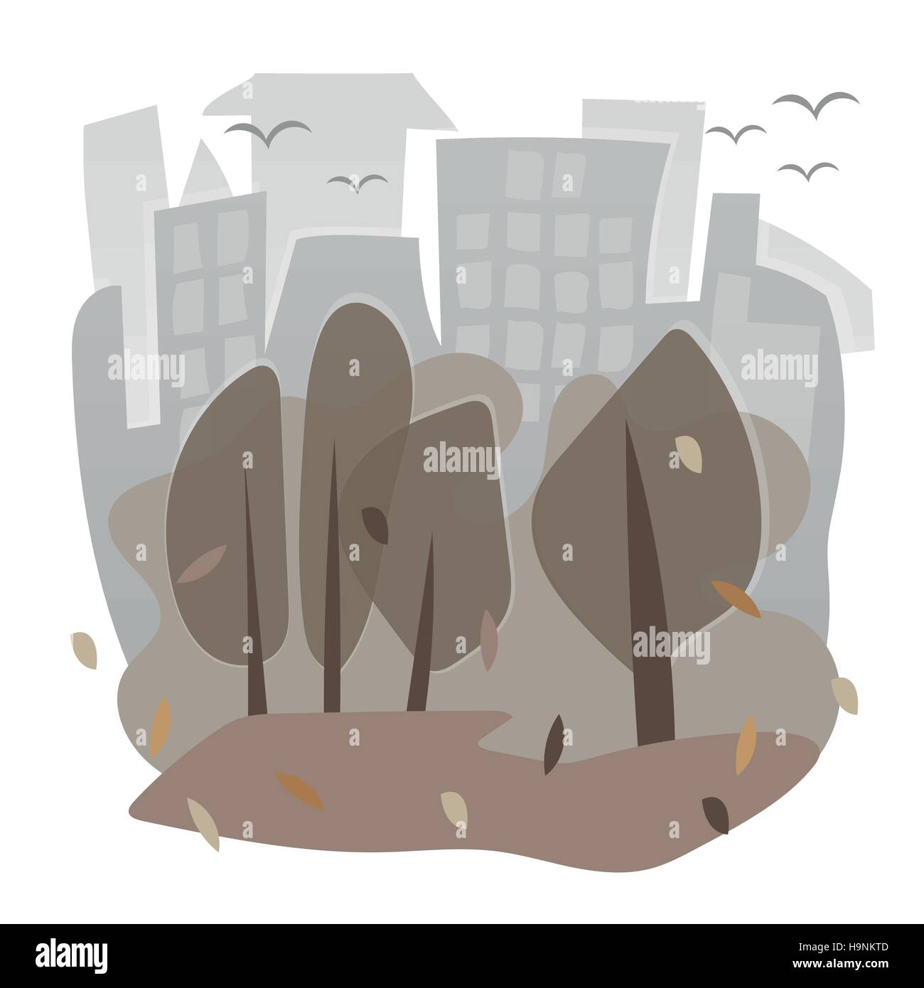 Beautiful autumn scene trees Cut Out Stock Images & Pictures - Alamy