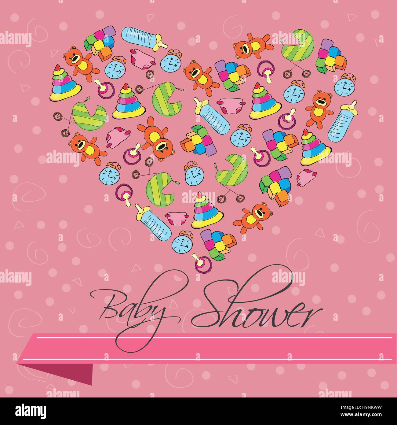 Round Shape Background Baby Card