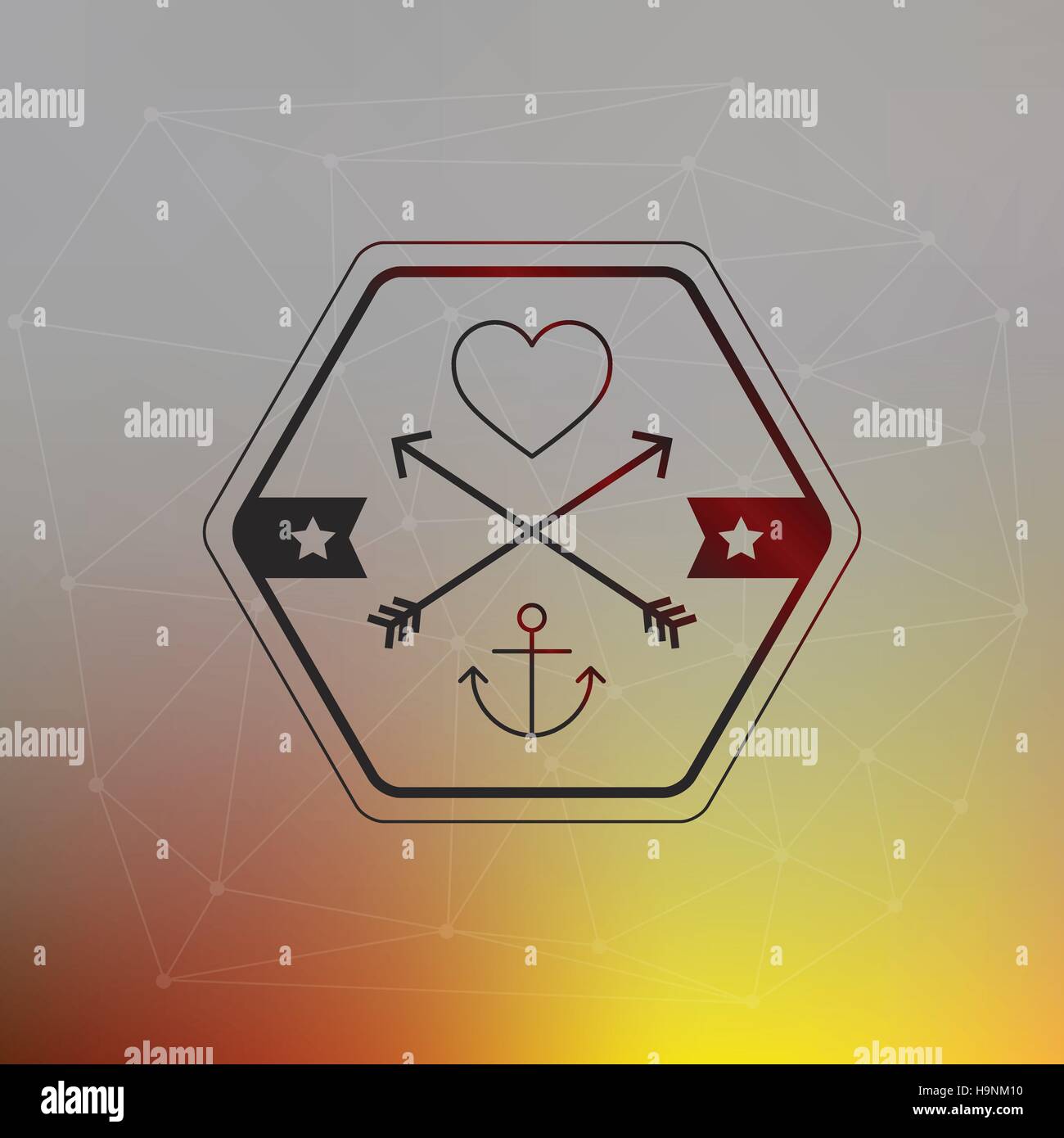 Abstract blurred background with hipster sign - For poster, magazine ...