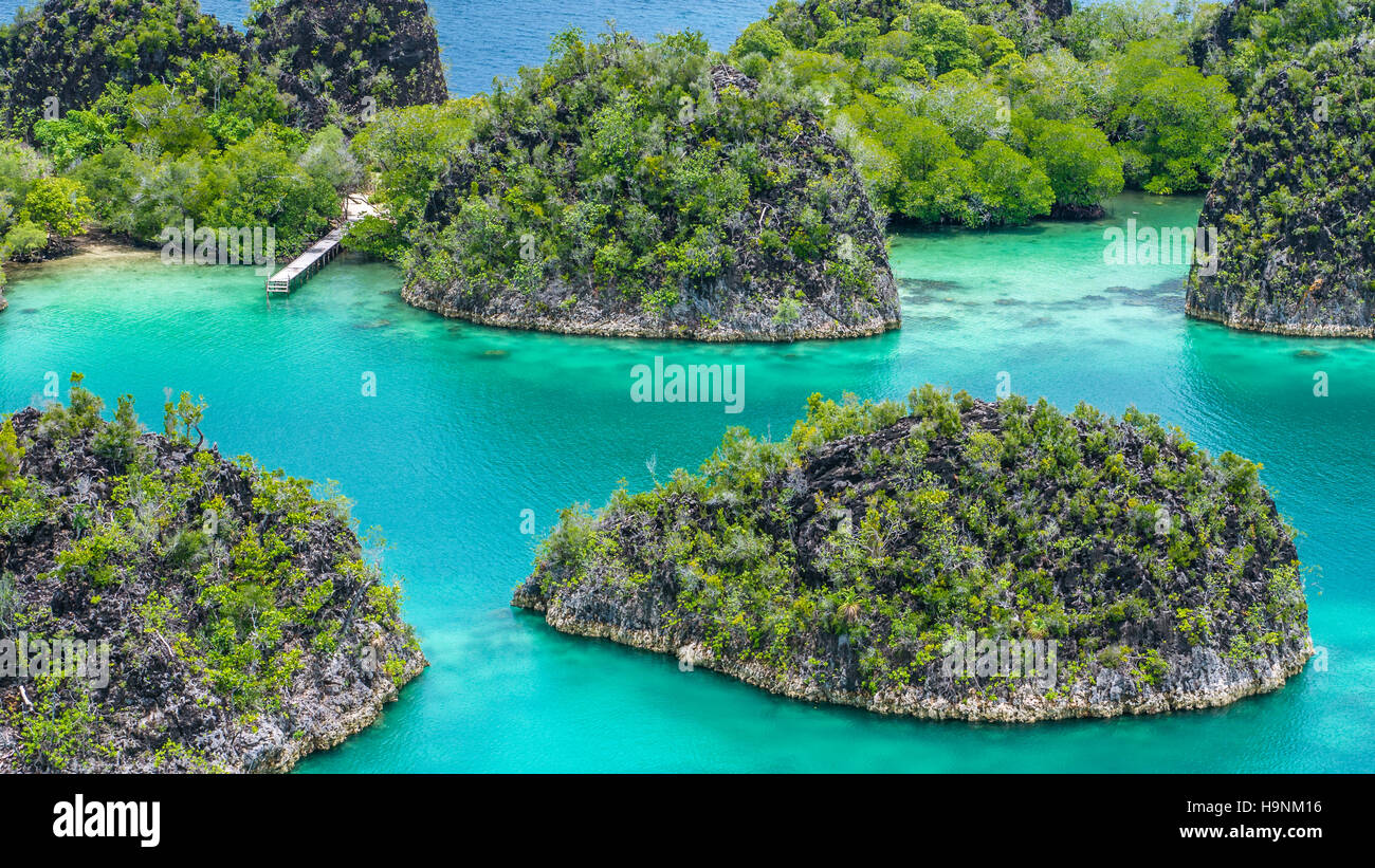 Painemo Island, Blue Lagoon, Raja Ampat, West Papua, Indonesia Stock ...