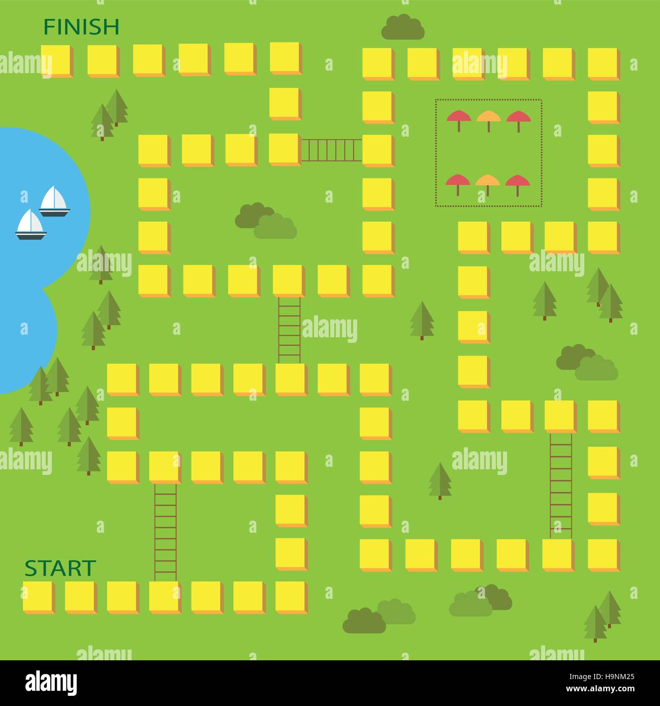 Vector illustration of board game for children Stock Vector Image & Art ...