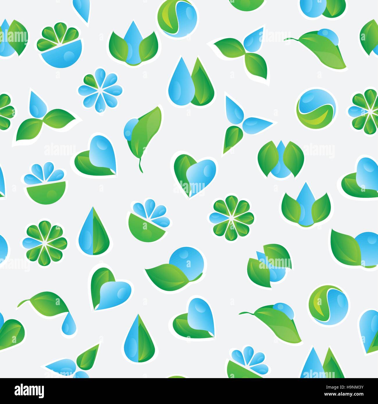 Seamless pattern with vector Eco Icons - background for your design ...
