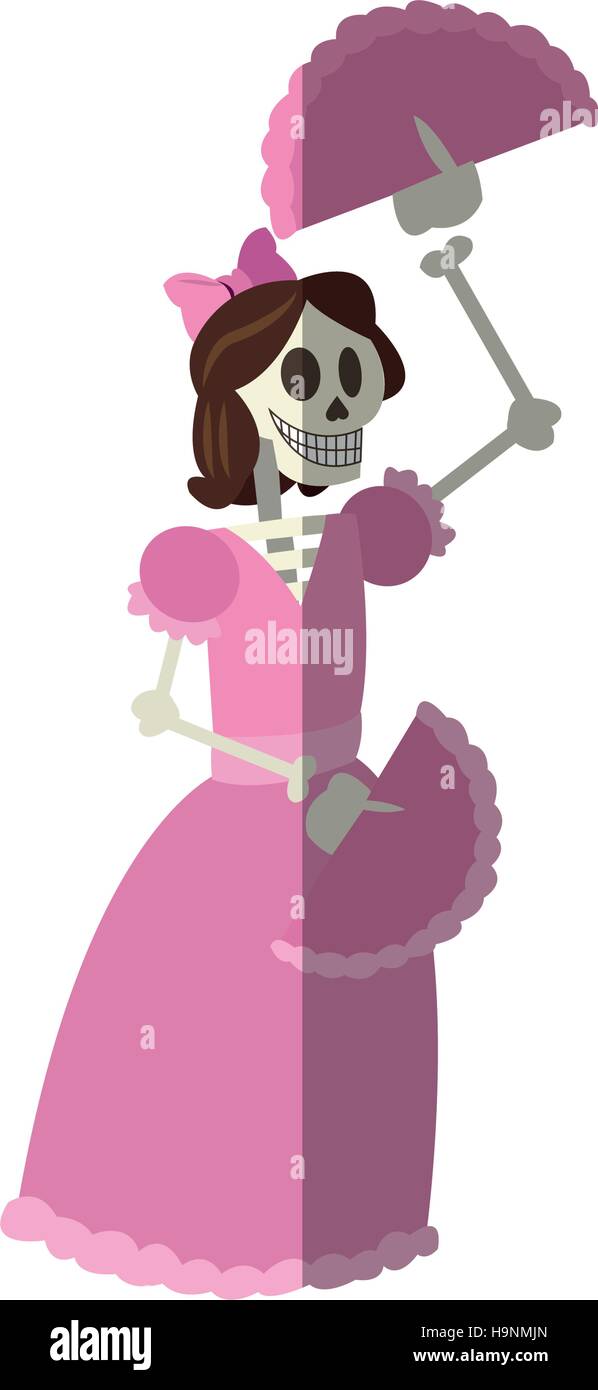 Isolated mexican female skull design Stock Vector Image & Art - Alamy