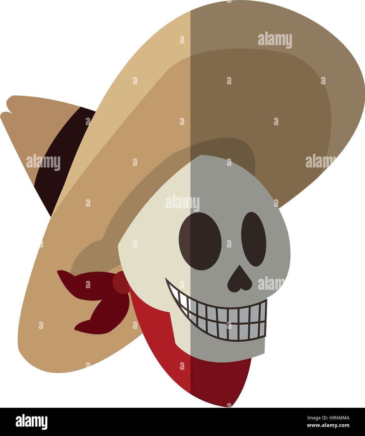 Isolated mexican male skull design Stock Vector Image & Art - Alamy