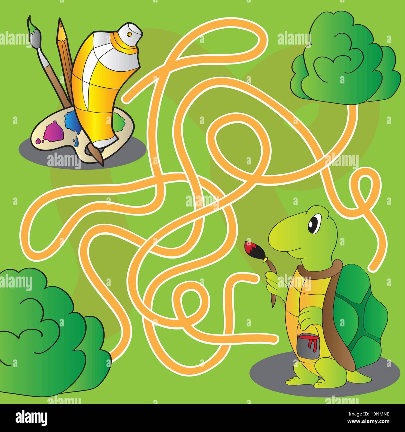 Cartoon turtle puzzle game hi-res stock photography and images - Alamy