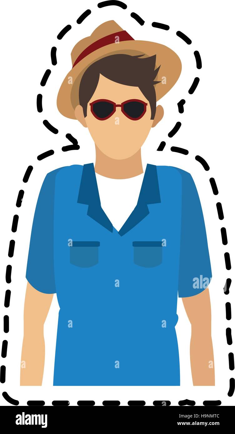 Isolated tourist man design Stock Vector Image & Art - Alamy