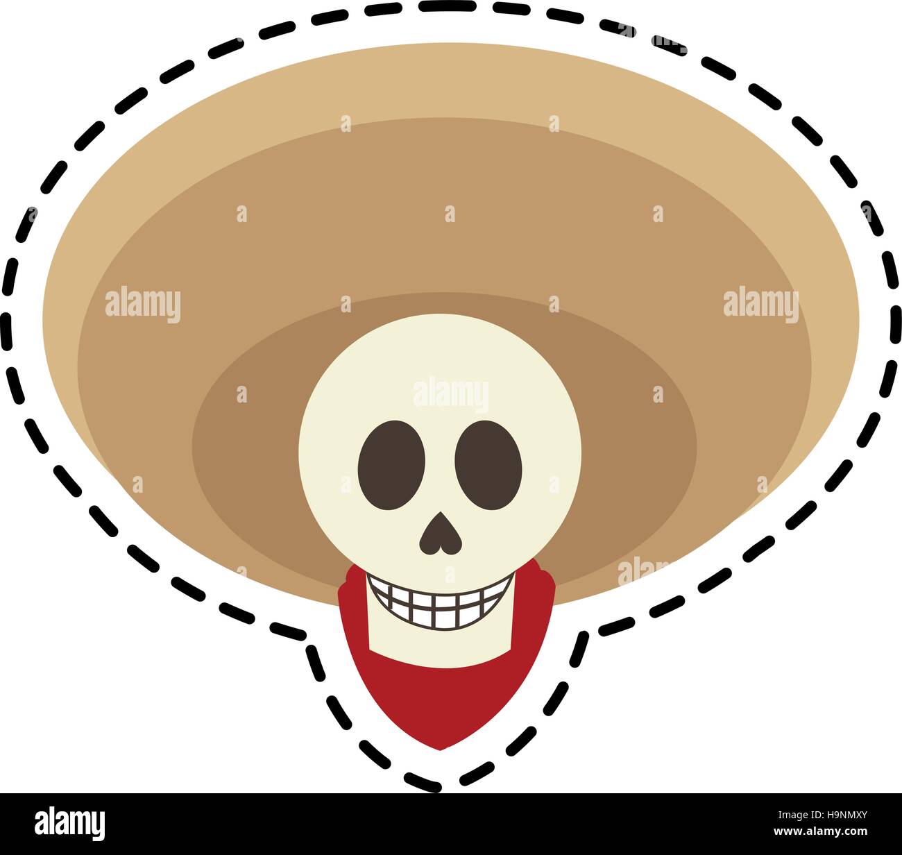 Isolated mexican male skull design Stock Vector Image & Art - Alamy
