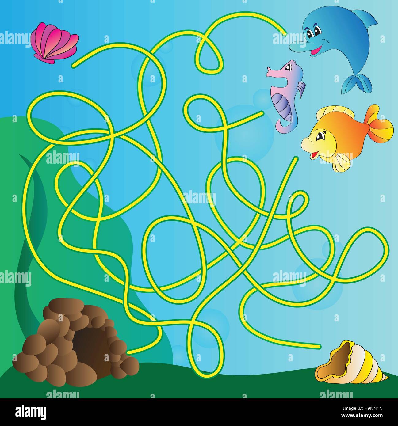 Tropical sea underwater life Stock Vector Images - Alamy