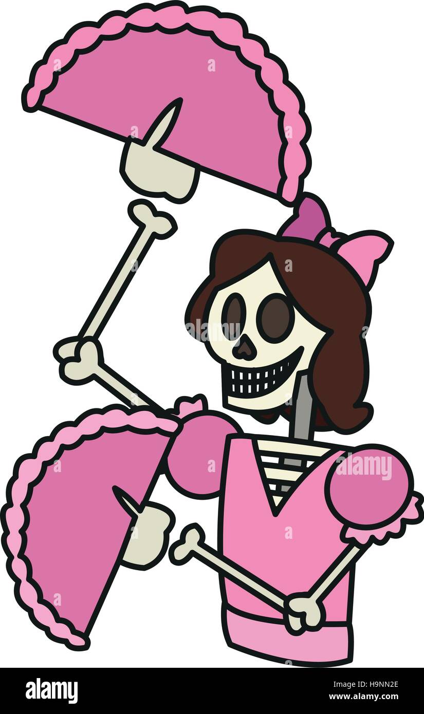 Isolated mexican female skull design Stock Vector Image & Art - Alamy