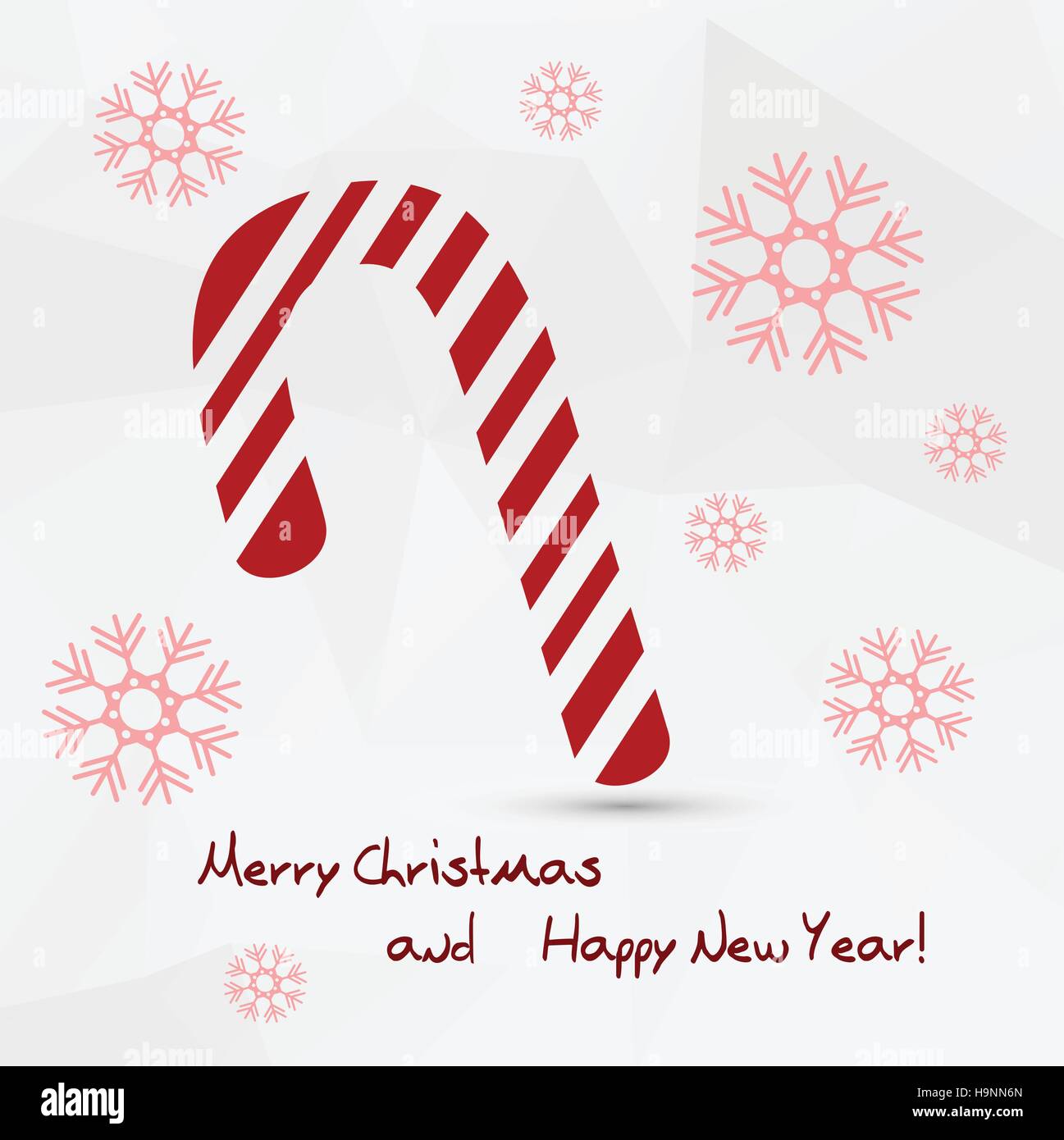 Simple vector white christmas card on gray background - vector Stock ...