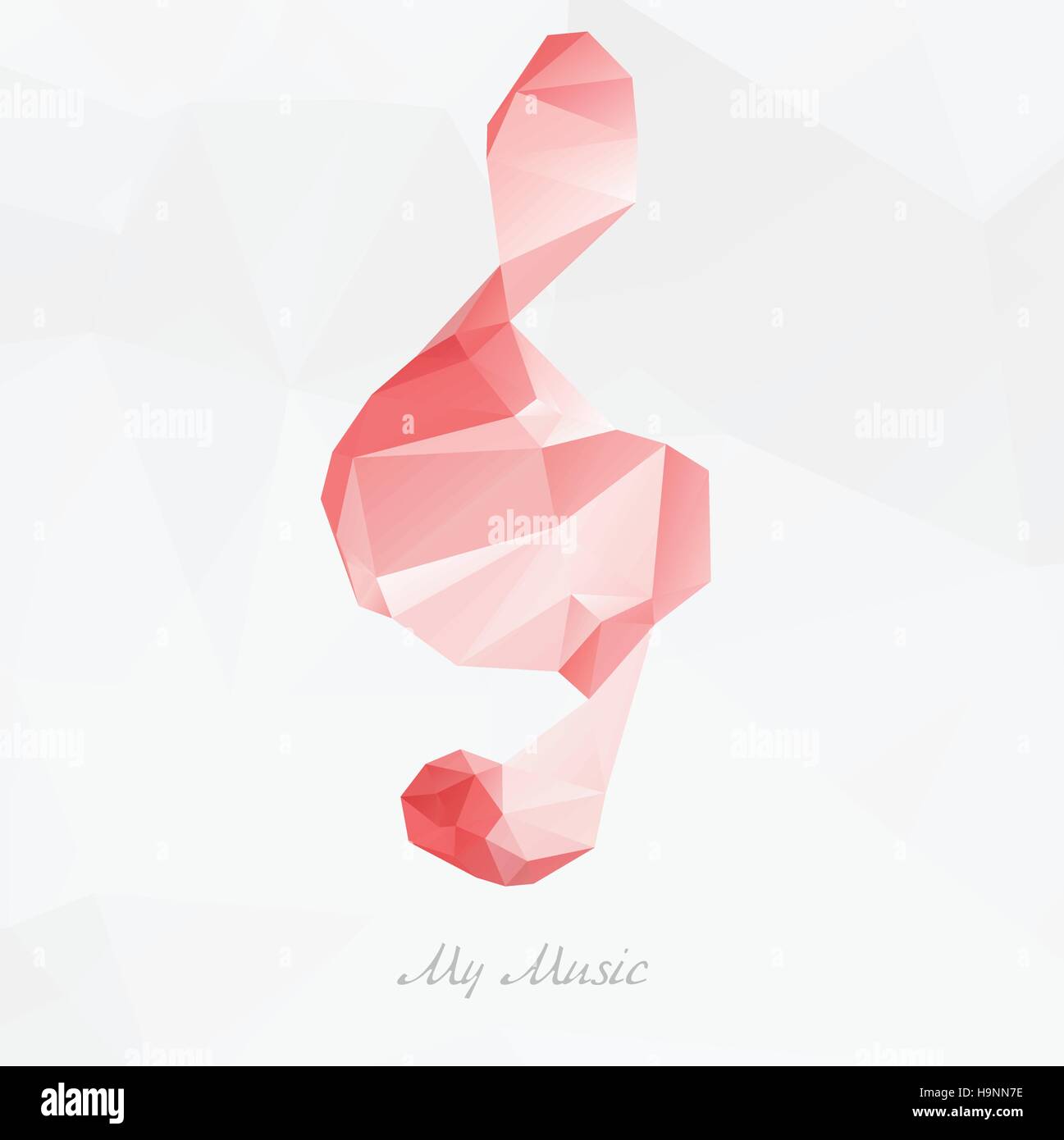 Origami musical note on white background for design Stock Vector Image ...