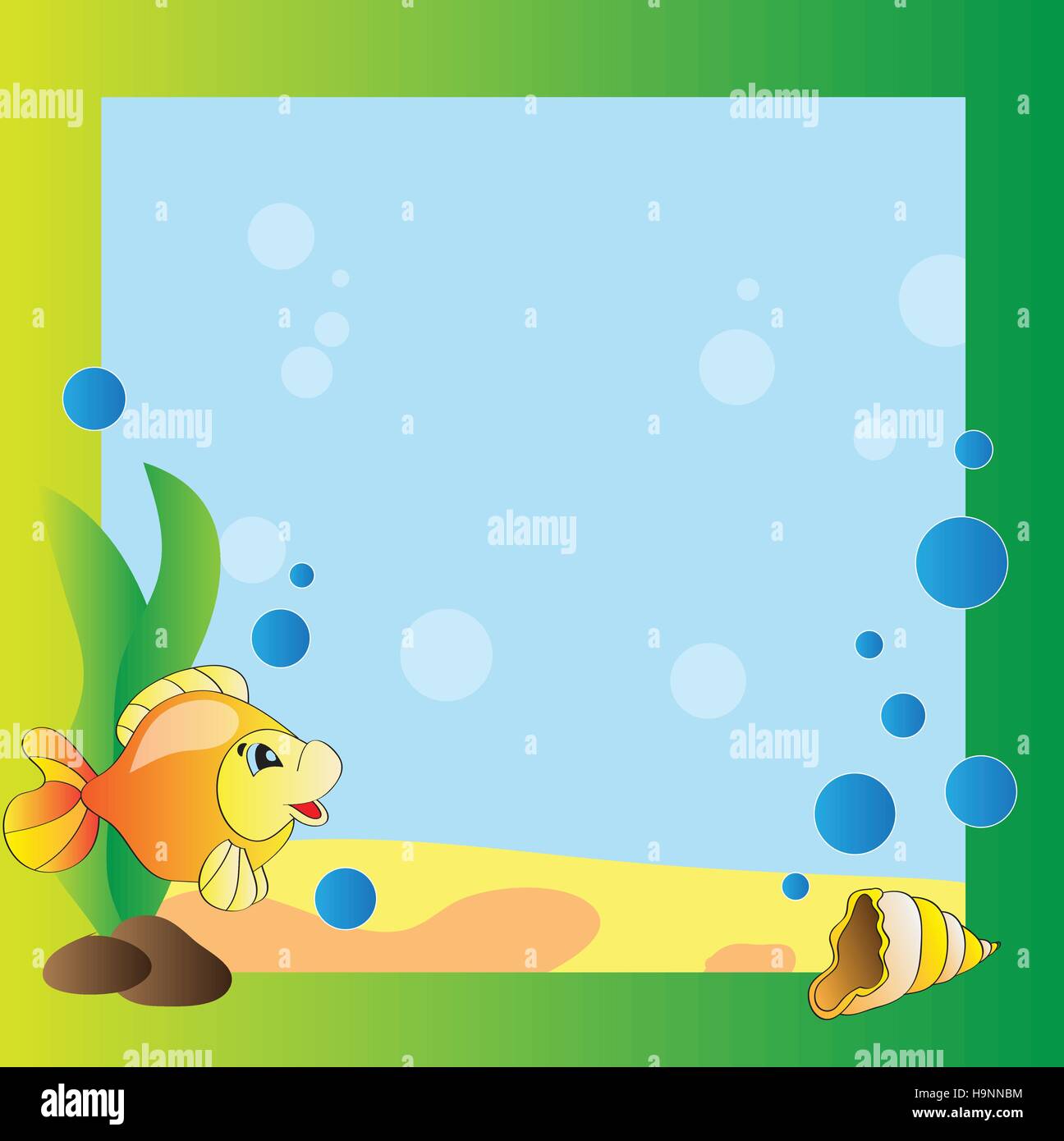 Bright frame - the marine life - vector design Stock Vector Image & Art ...