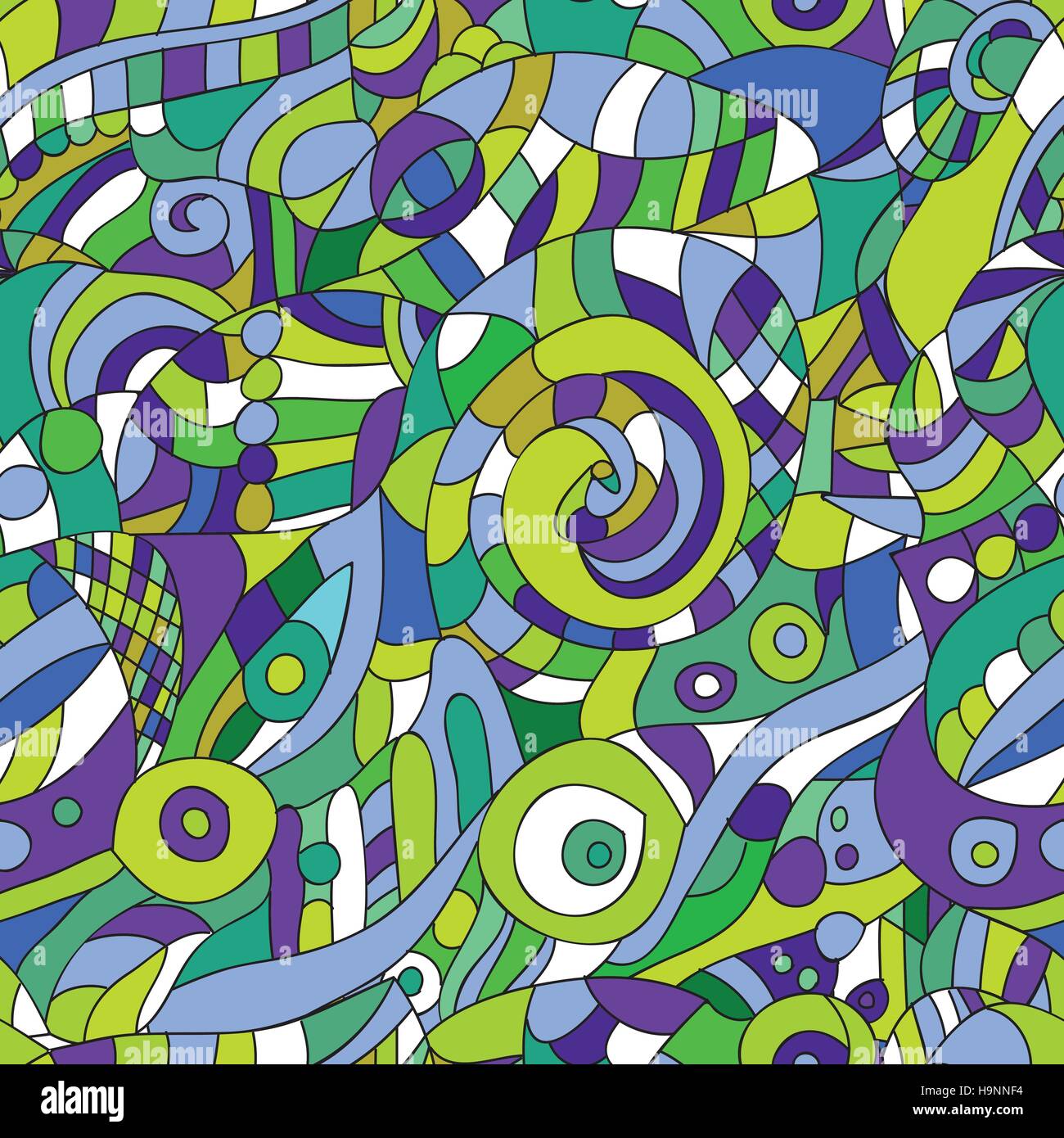 ornament - seamless pattern dudling - bright Vector Background Stock ...