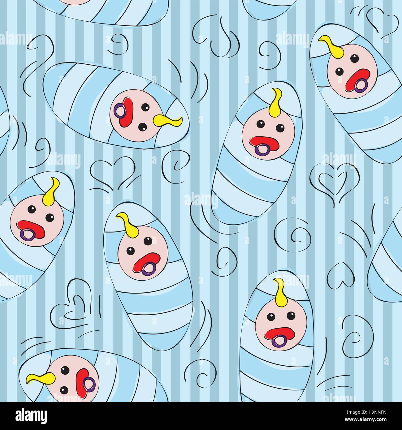 Baby boy seamless pattern background - vector illustration Stock Vector ...